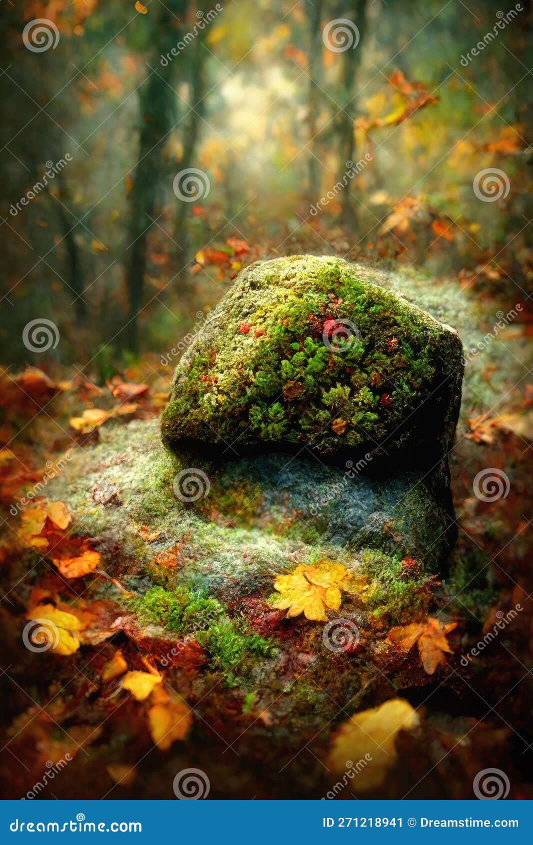 Beautiful Magic Forest. Digital Art. Stock Illustration - Illustration ...