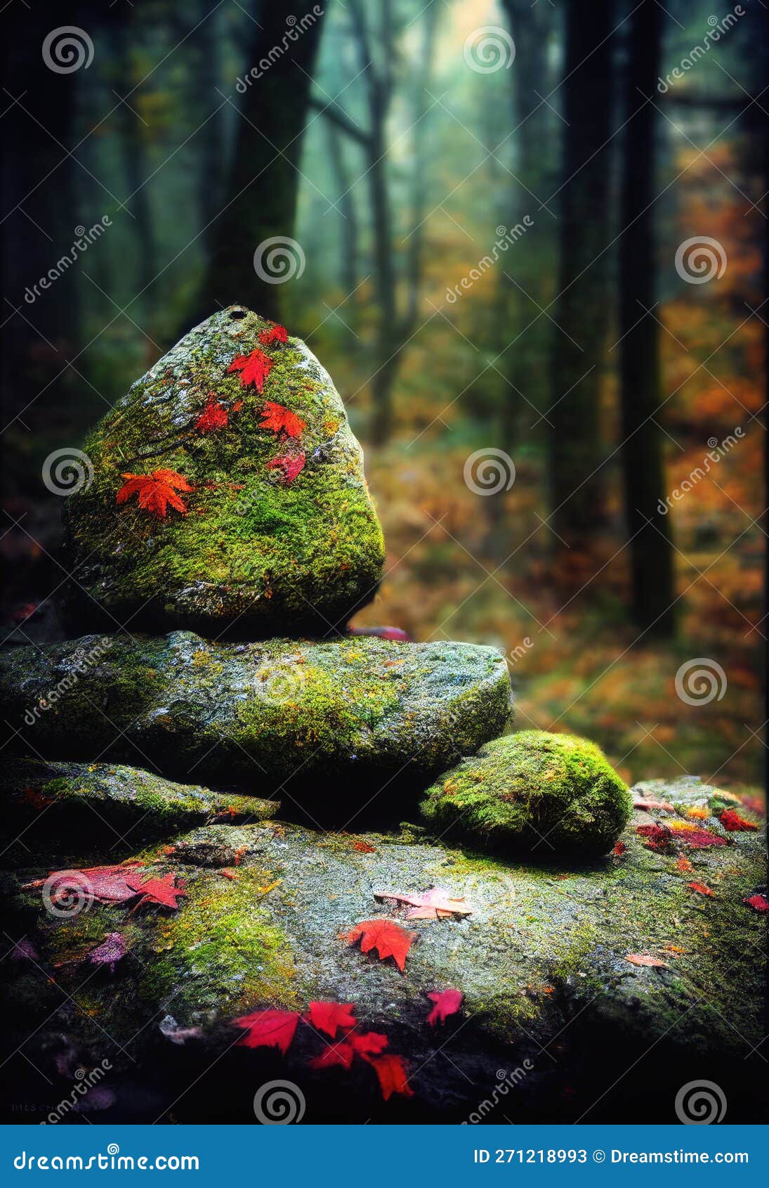 Beautiful Magic Forest. Digital Art. Stock Illustration - Illustration ...