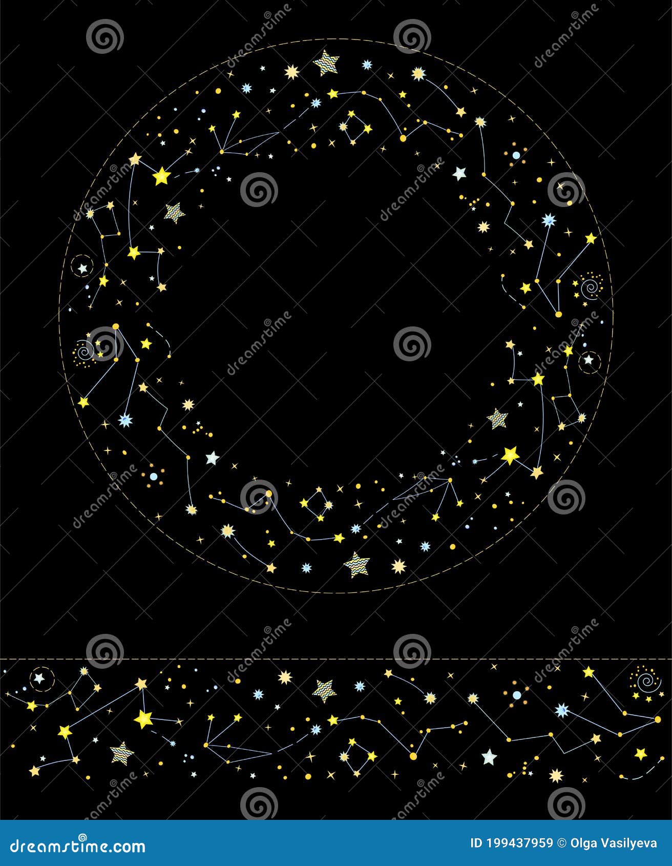 Constellations Frame Stock Illustrations – 377 Constellations Frame ...