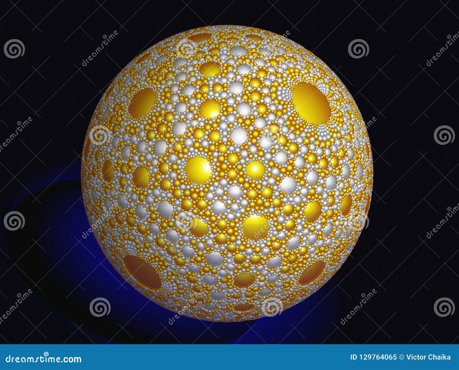 A Beautiful Magic Sphere with a Spherical Pattern. Stock Illustration ...