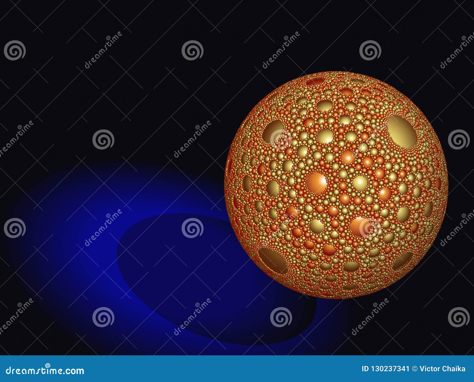 A Beautiful Magic Sphere with a Spherical Pattern. Stock Illustration ...