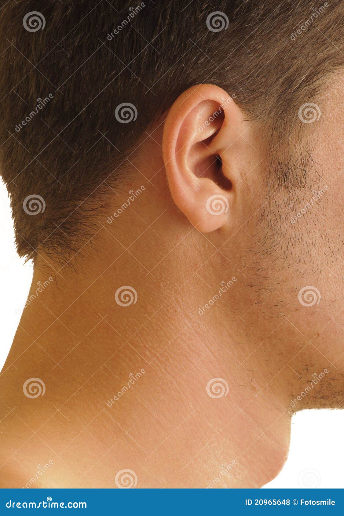 Beautiful male ear stock photo. Image of caucasian, clean - 20965648