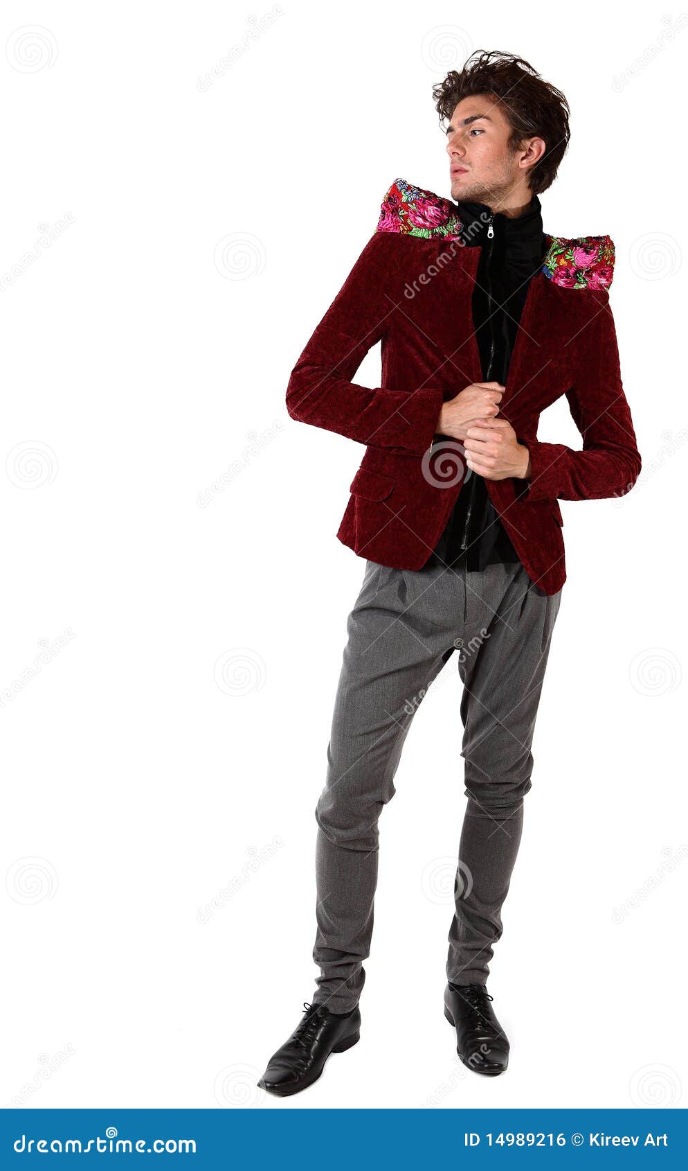 Beautiful Man in Exclusive Design Clothes Stock Photo - Image of brave ...