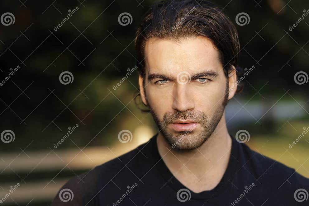 Beautiful man face stock image. Image of face, expression - 23697591