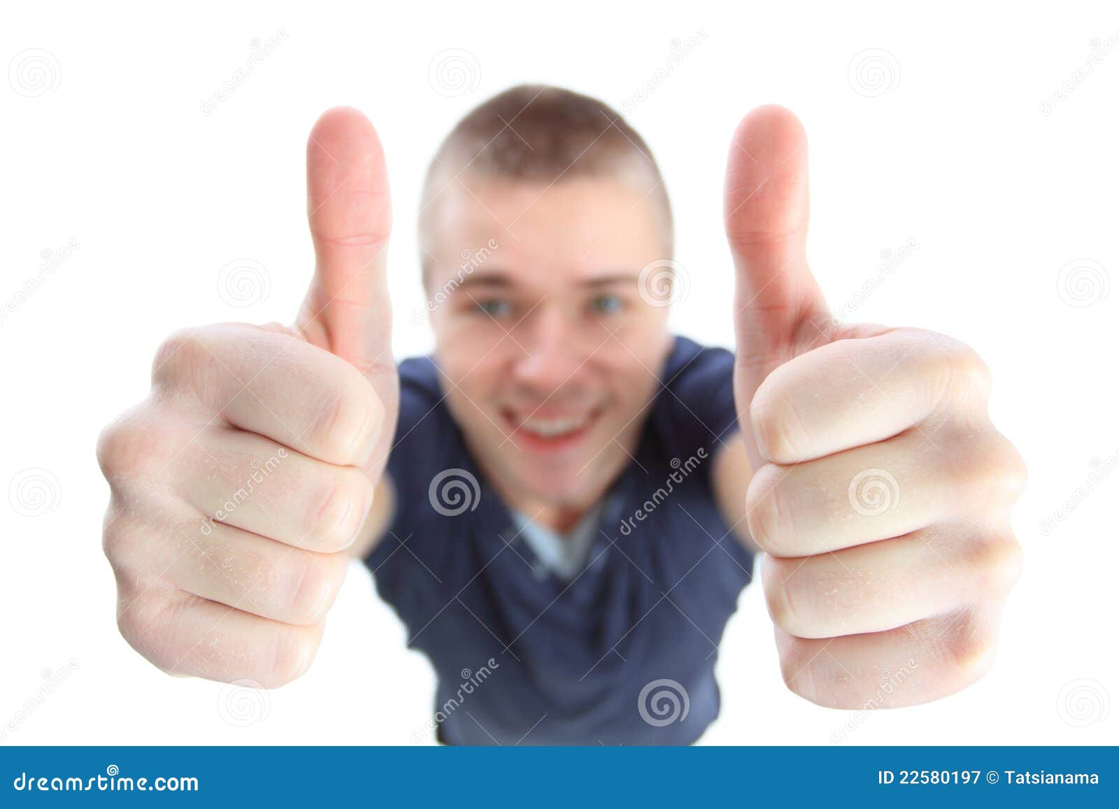 Beautiful Man Making Ok Sign with Both Hands Stock Image - Image of ...