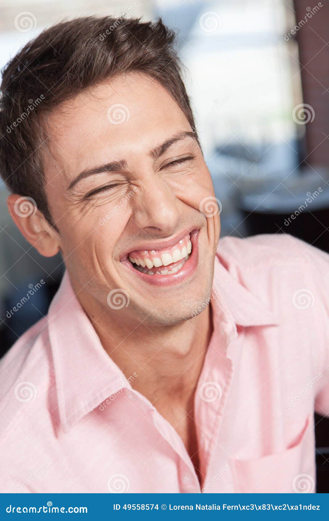 Beautiful man smiling stock photo. Image of fashionable - 49558574