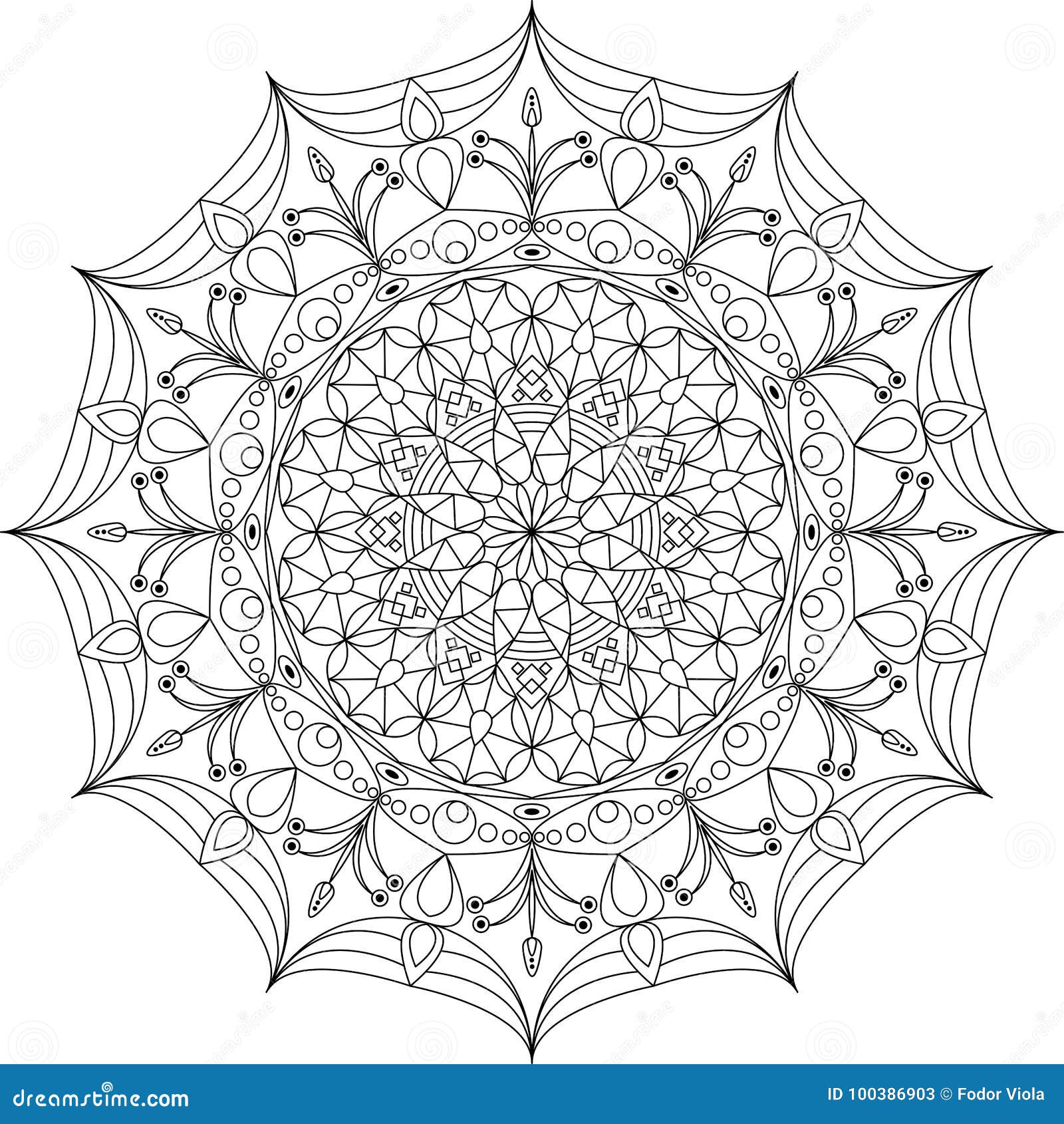 Beautiful Mandala Coloring Page Stock Illustrations – 17,465 Beautiful ...