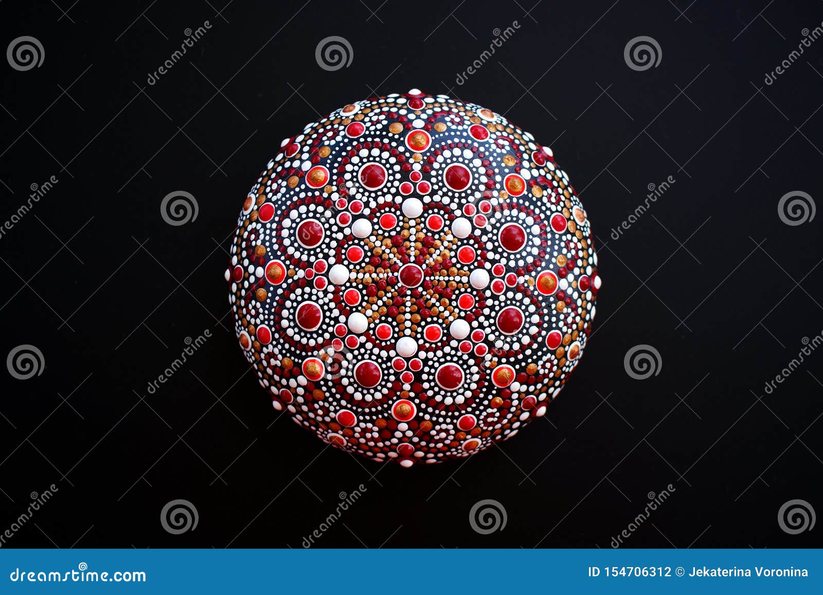 Beautiful mandala rock stock photo. Image of ornament - 154706312