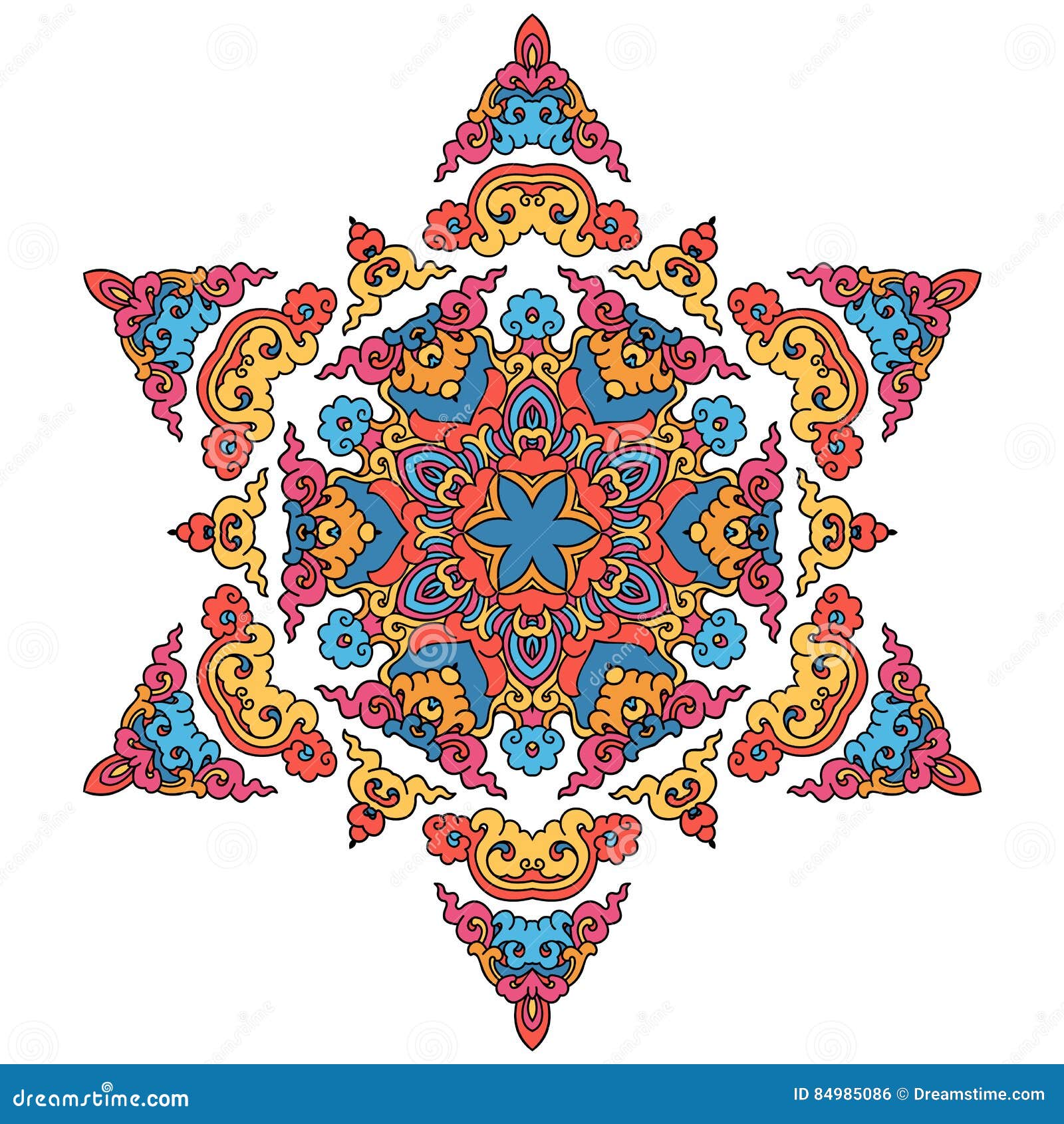 Beautiful Mandala. Round Ornamental Pattern. Stock Vector ...