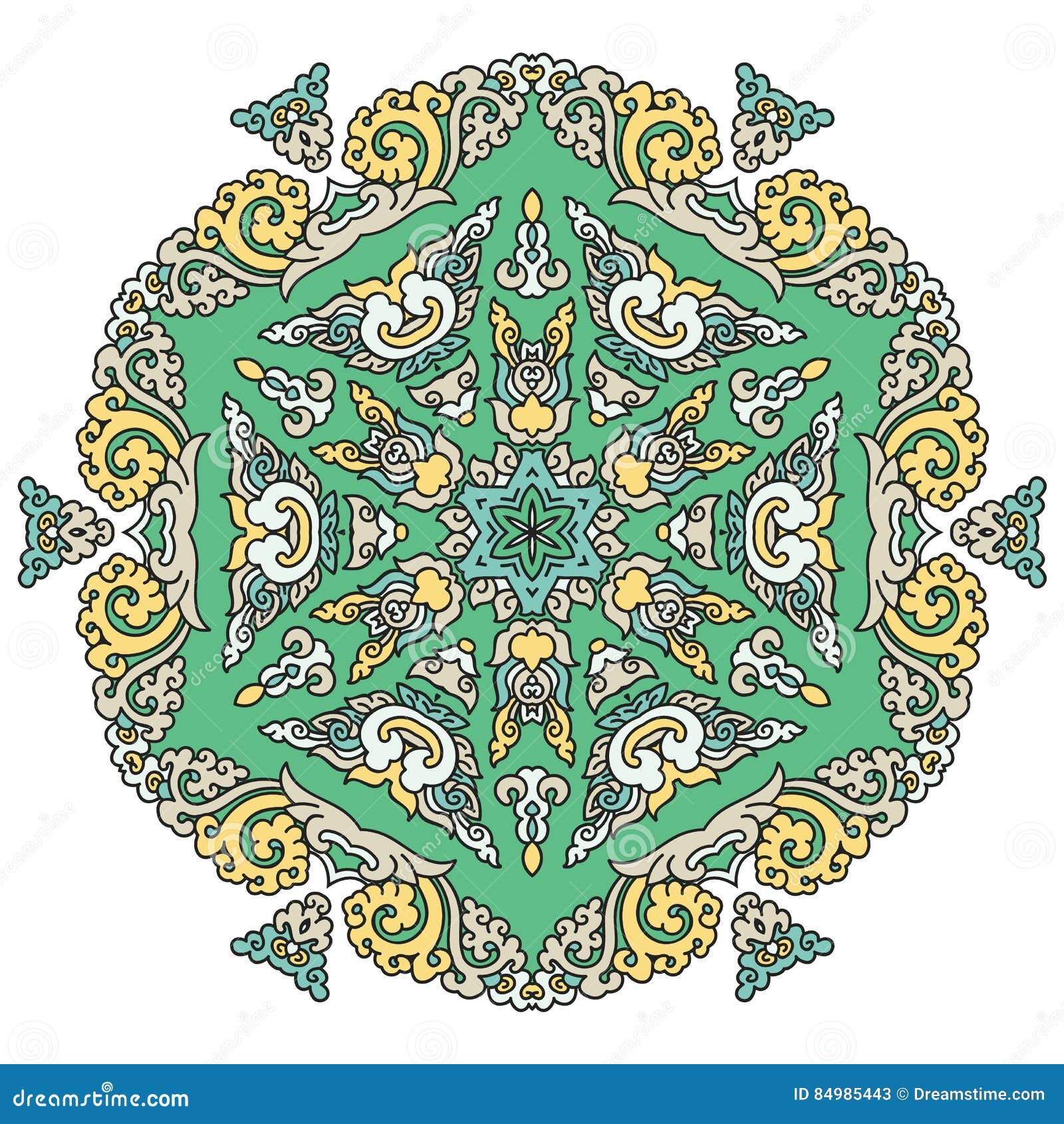 Beautiful Mandala. Round Ornamental Pattern. Stock Vector ...