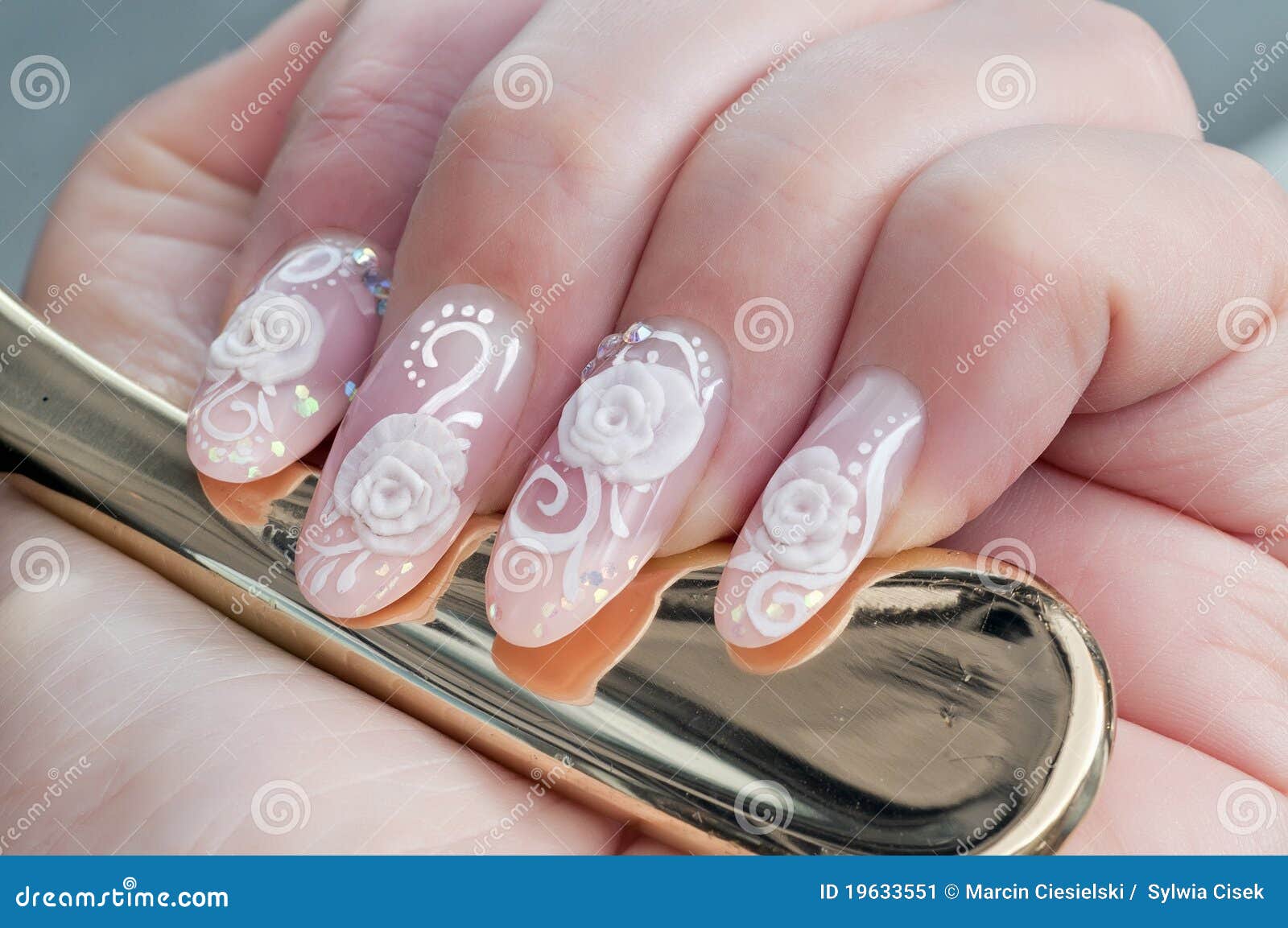 Beautiful manicure stock image. Image of closeup, flower - 19633551