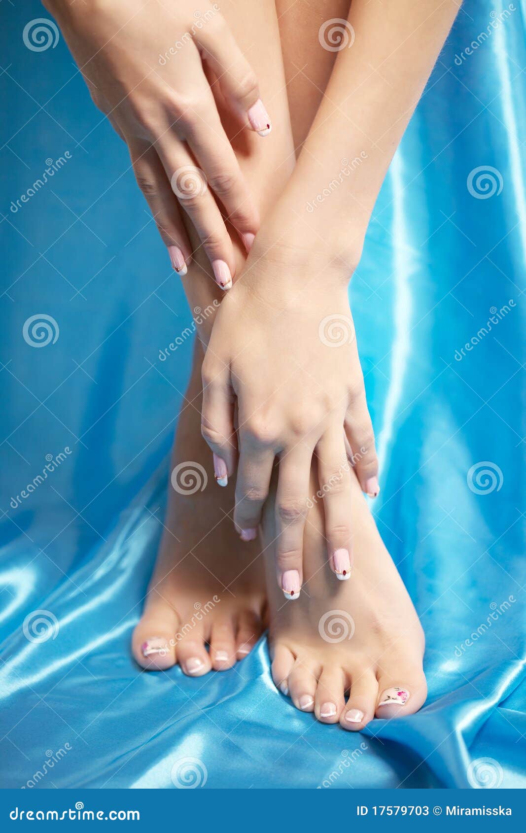 Beautiful Manicured Feet with a Neat Pedicure Stock Image - Image of ...