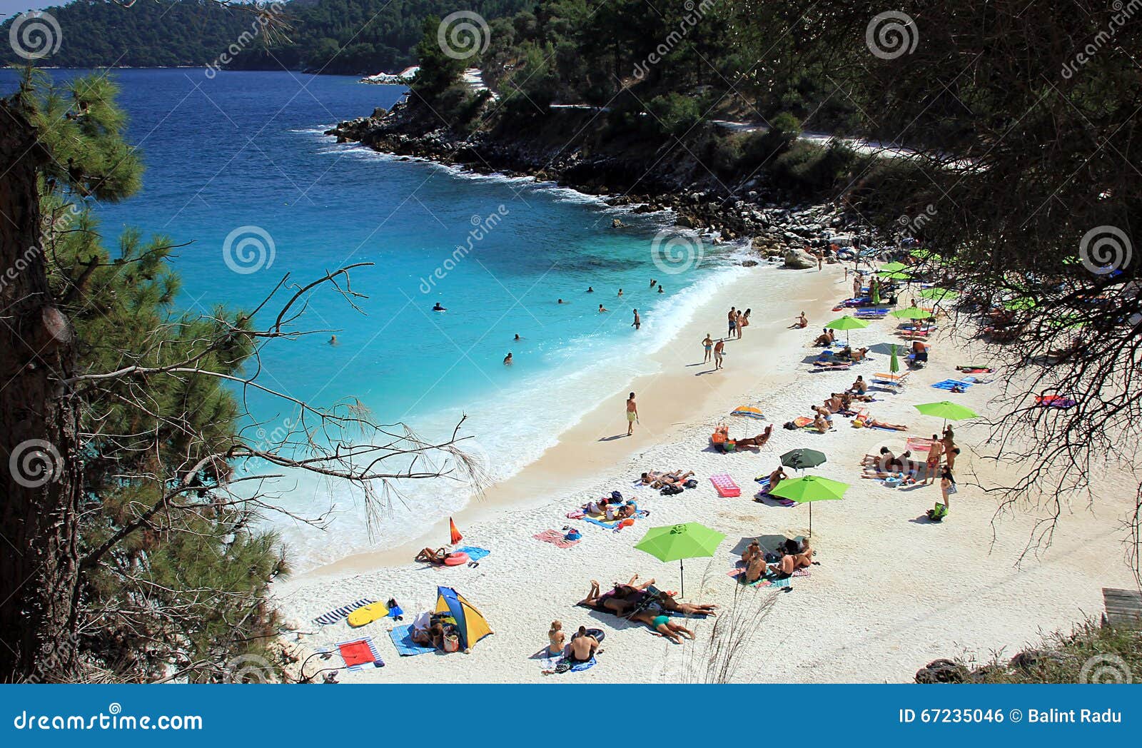Beautiful Marble Beach in Thassos, Greece Editorial Photo - Image of ...