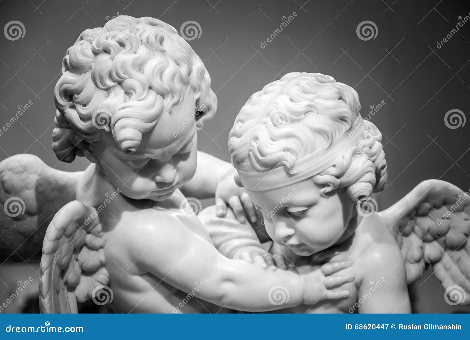 Beautiful Marble Statue of Angels Stock Image - Image of artistic ...