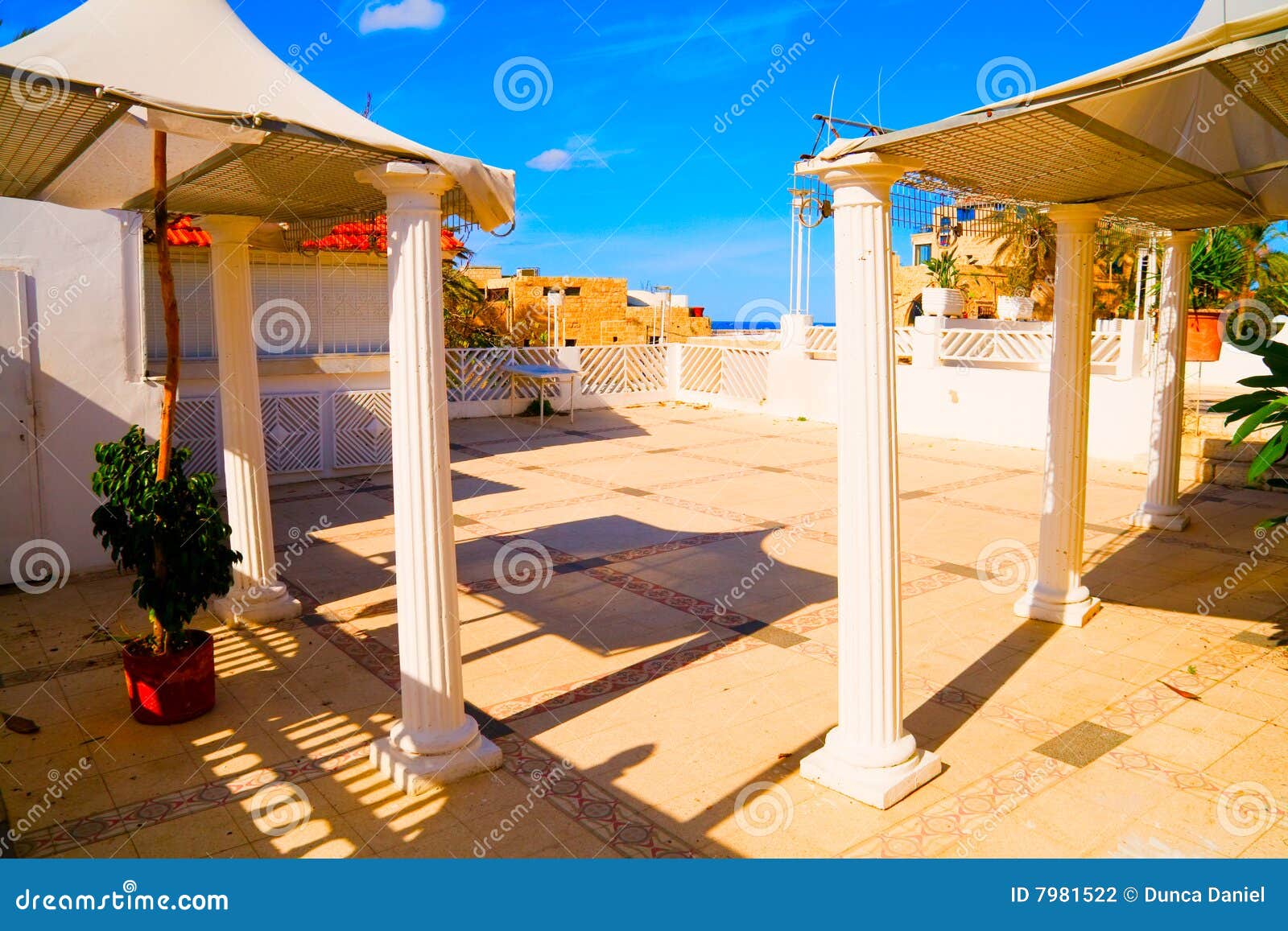 Beautiful marble terrace stock photo. Image of house, balcony - 7981522