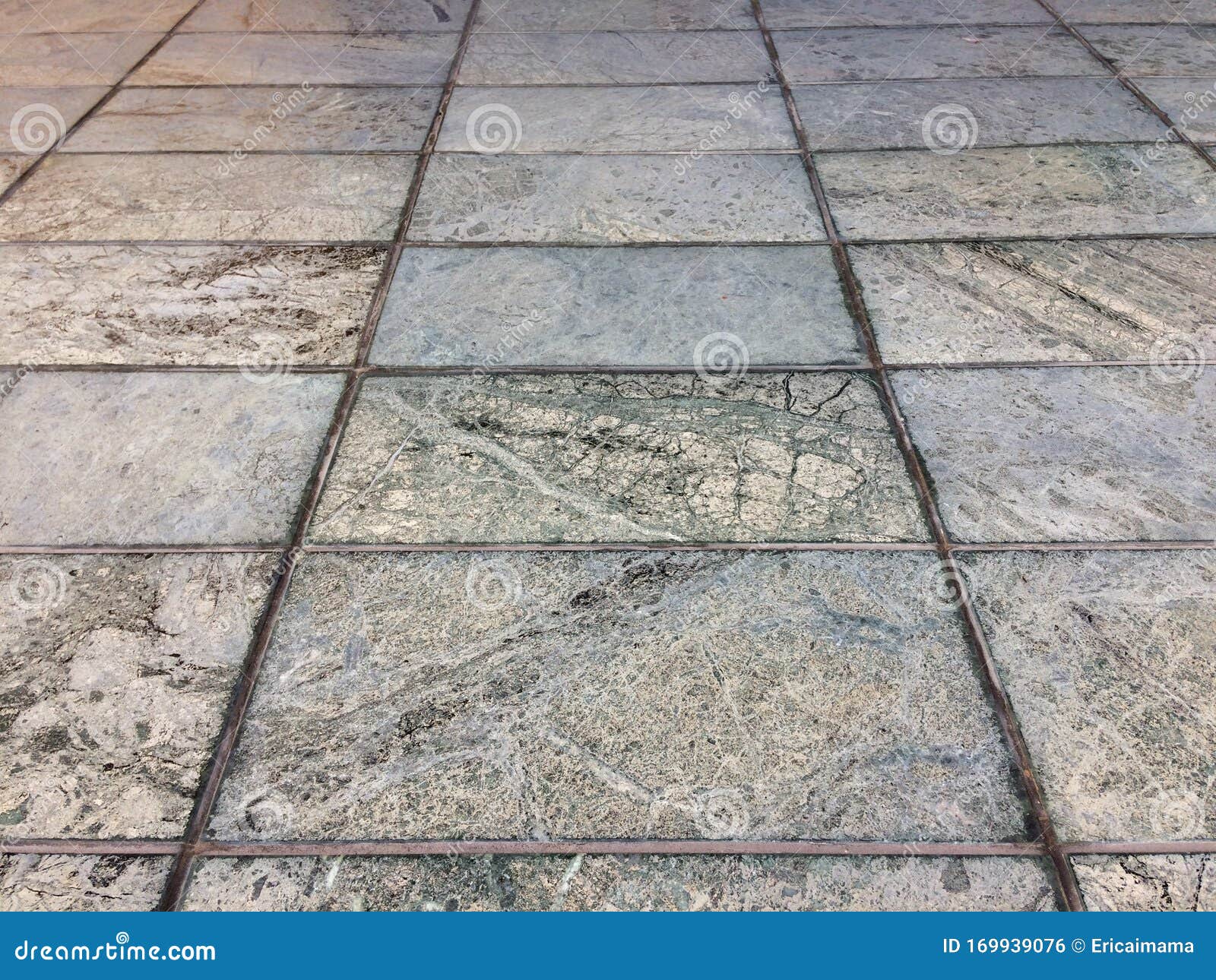 Marble Tile Texture Floor, Grey Pattern Background. Perspective View ...