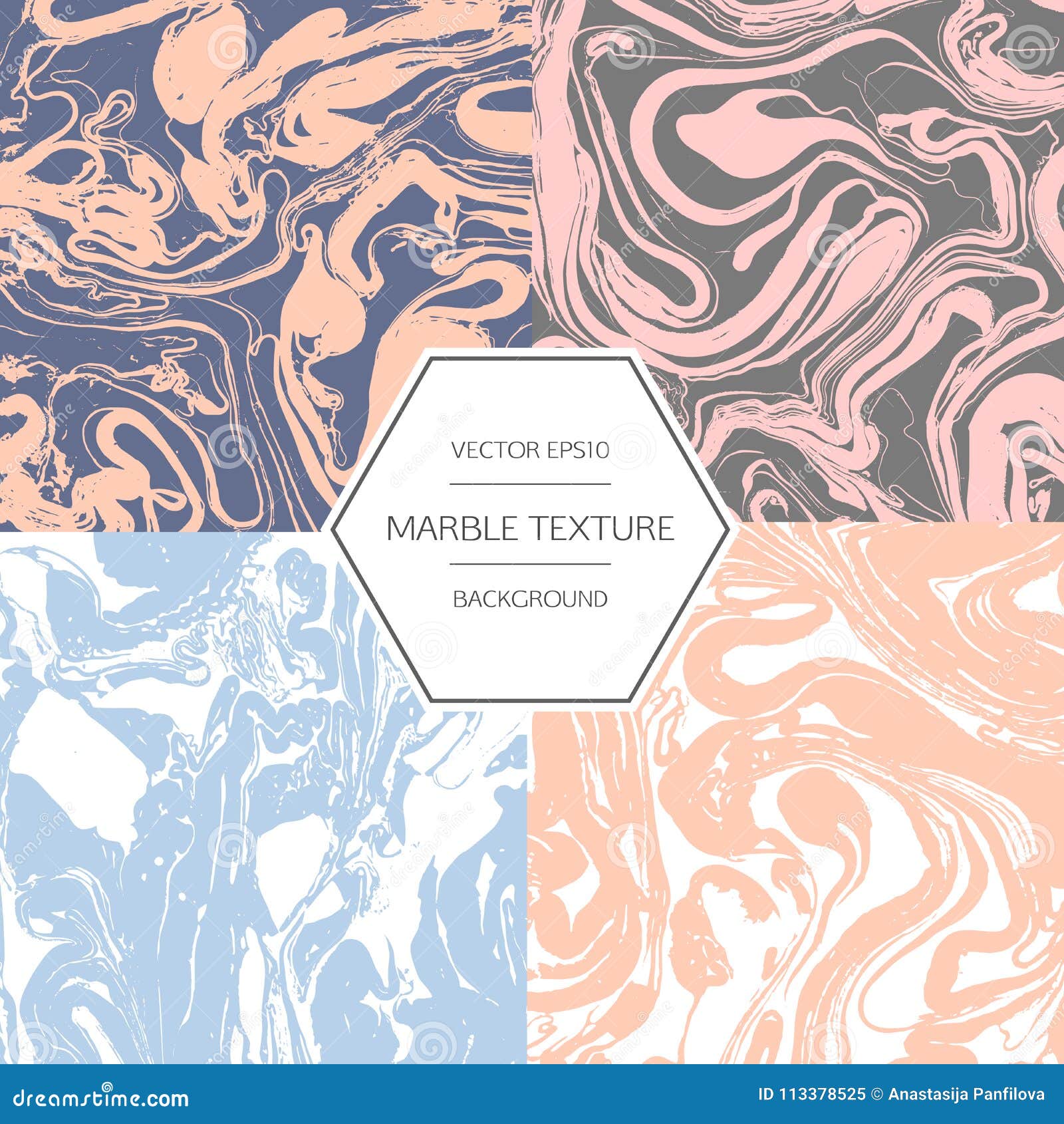 Beautiful Marbling Effect. Gorgeous Abstract Background Set. Stock ...