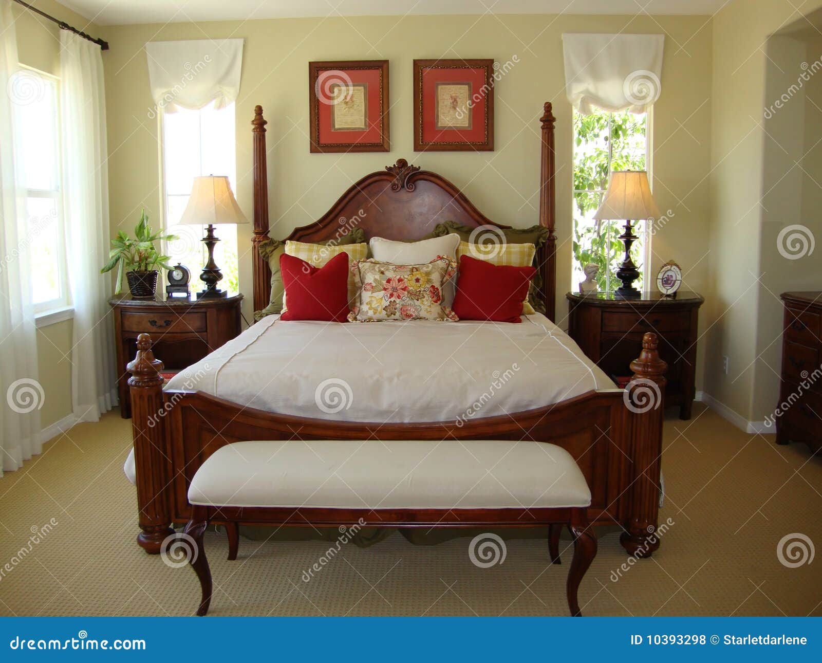 Beautiful Master Bed Room stock photo. Image of luxury - 10393298