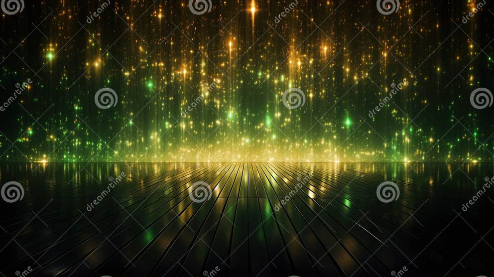 Beautiful Matrix Background with Falling Lights. Stock Illustration ...