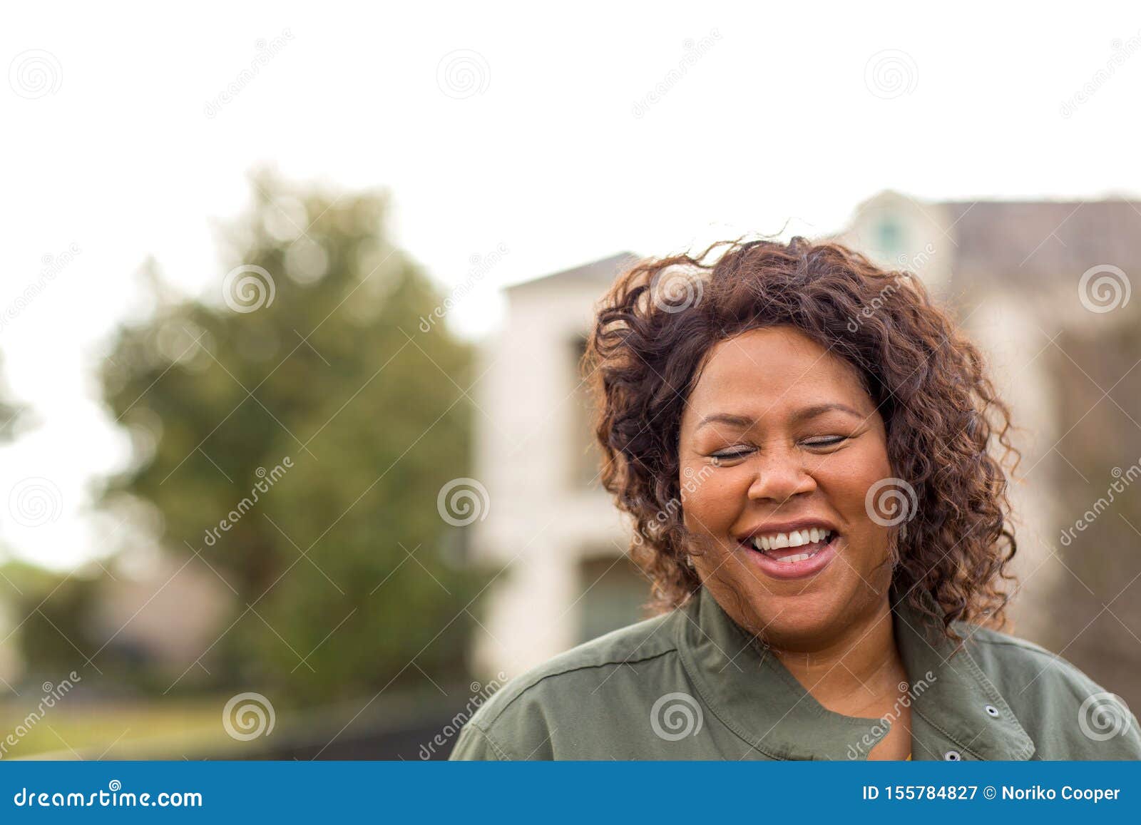 Beautiful Mature African American Woman Smiling And Laughing Stock