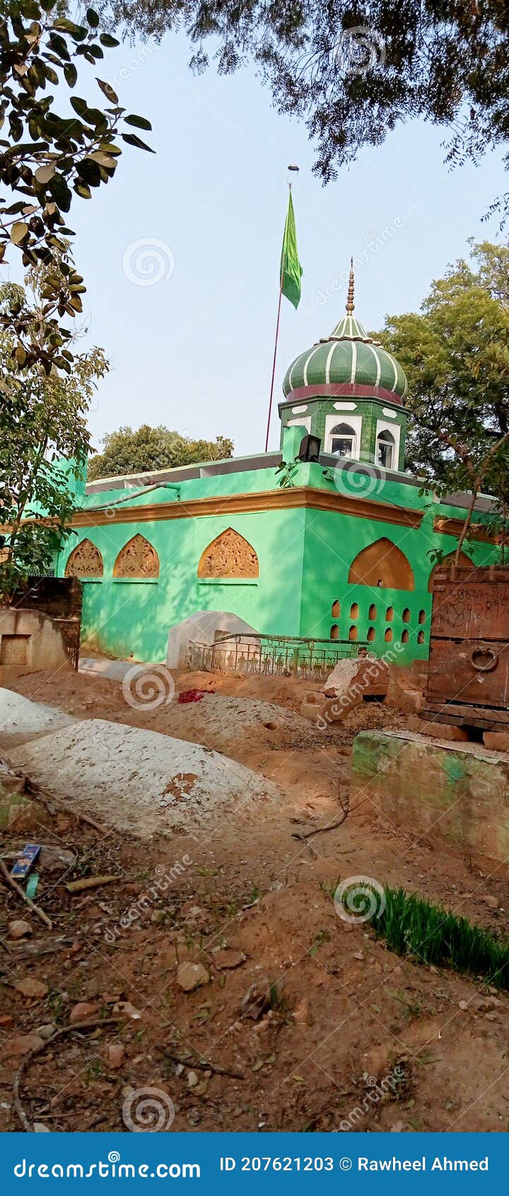 Beautiful mazaar stock image. Image of tree, tower, mazaar - 207621203