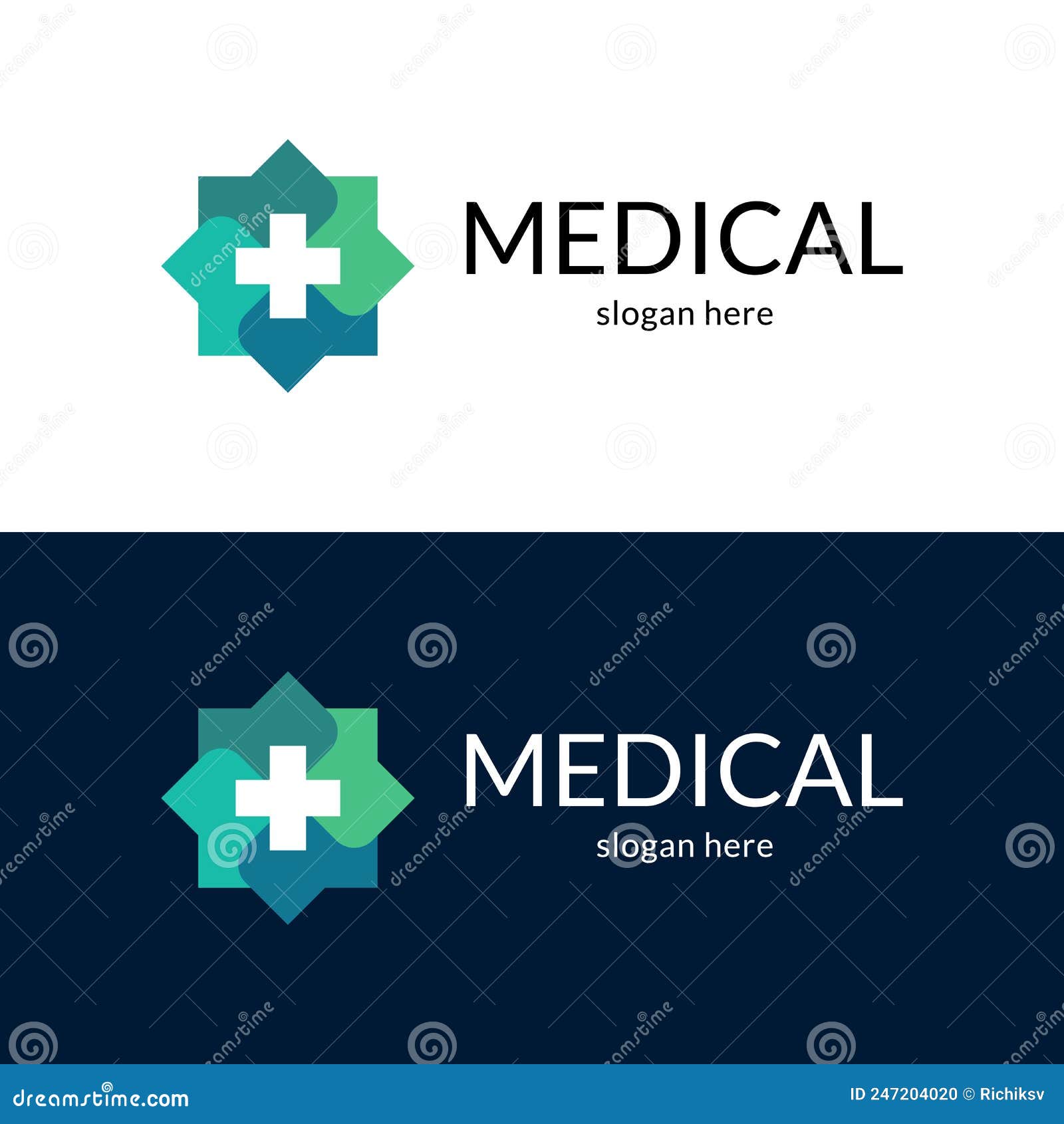 Beautiful medical logo stock vector. Illustration of geometric - 247204020