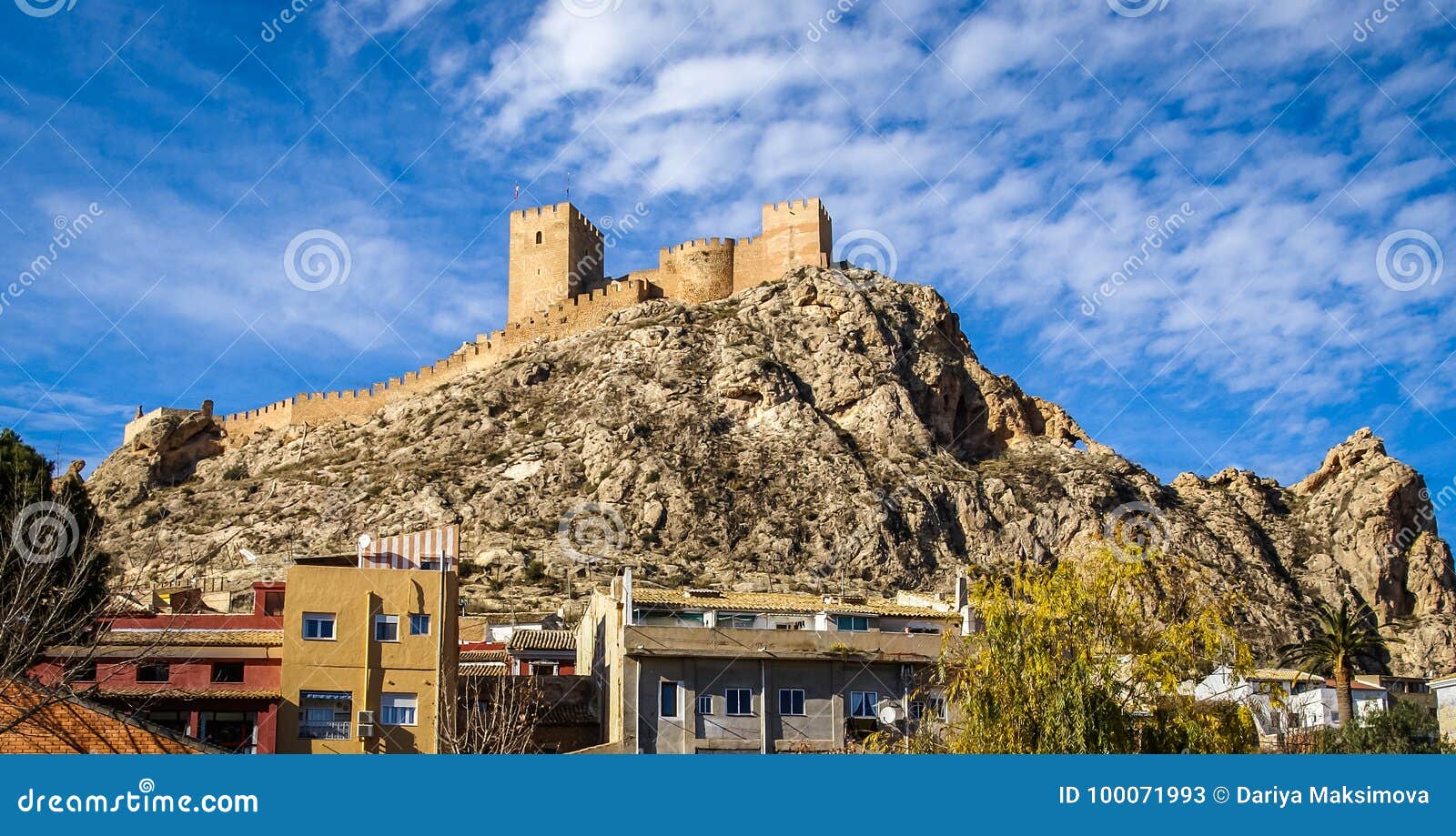 Beautiful Medieval Castle at Sax, Valencia, Spain Stock Image - Image ...