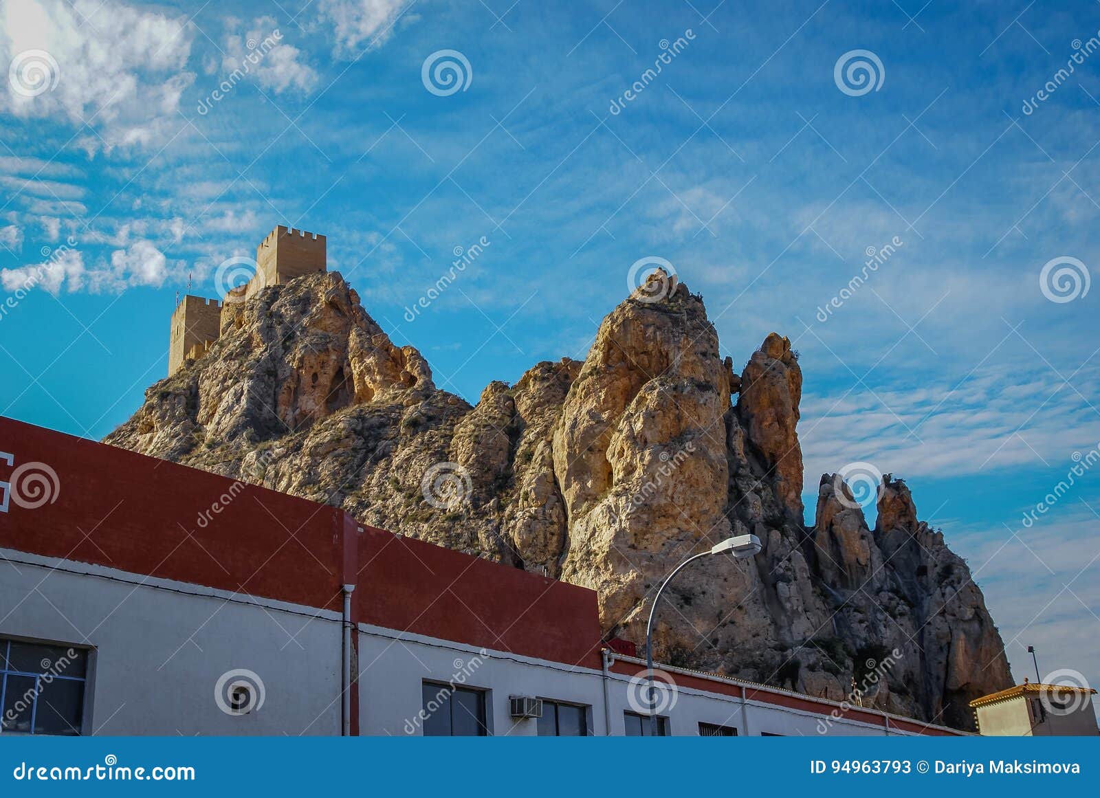 Beautiful Medieval Castle at Sax, Valencia, Spain Stock Image - Image ...
