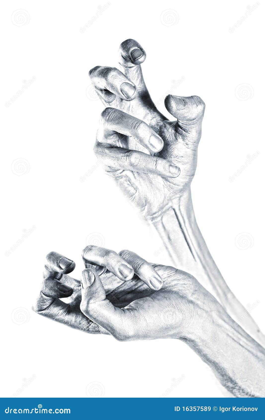 Beautiful Men Metal Hands with Long Fingers Stock Image - Image of ...