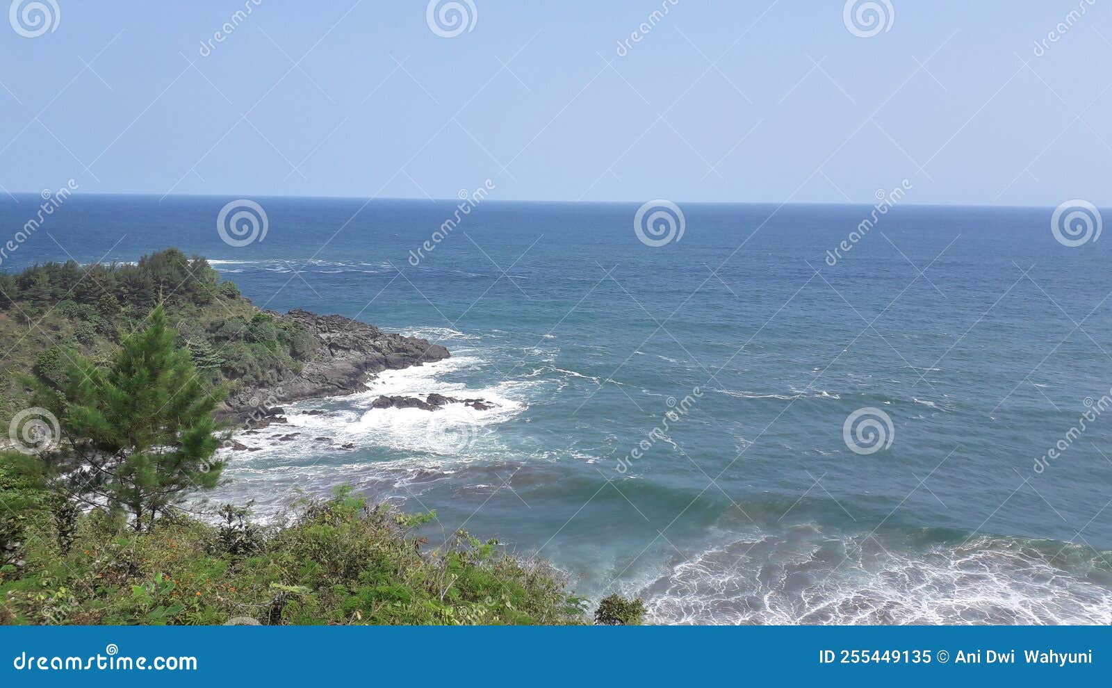 Beautiful Menganti Beach Kebumen Central Java Indonesia Stock Image ...