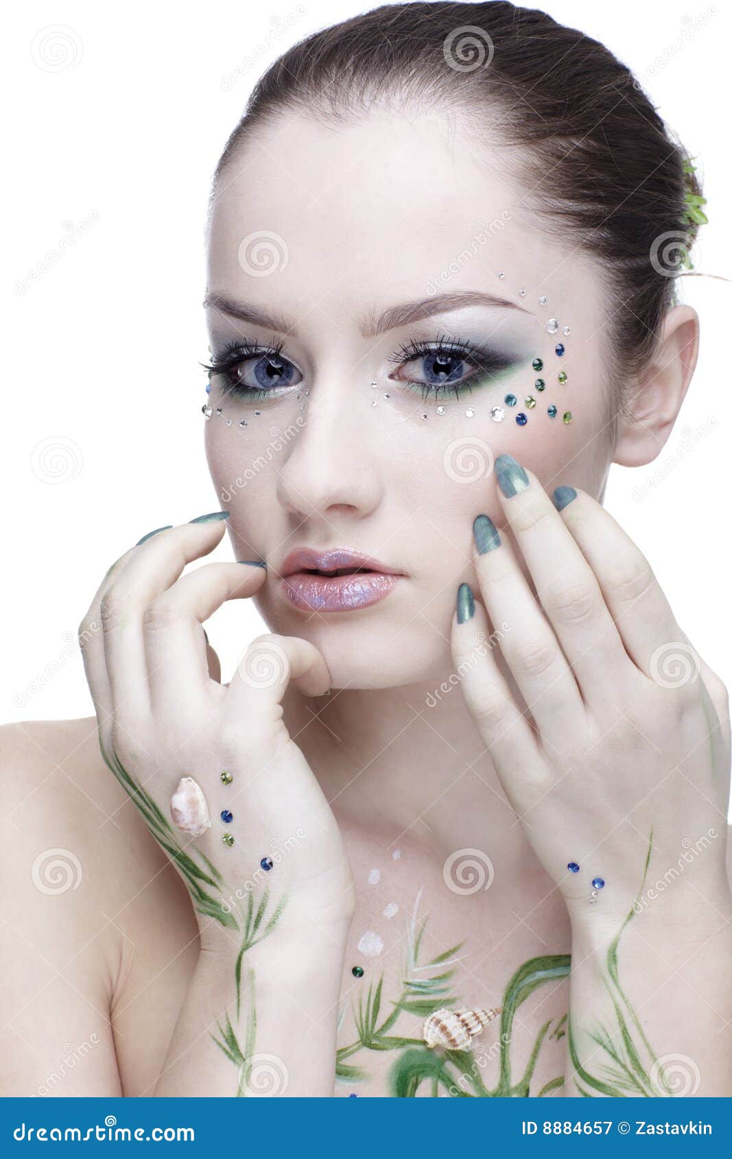 Beautiful mermaid girl stock image. Image of model, healthy - 8884657