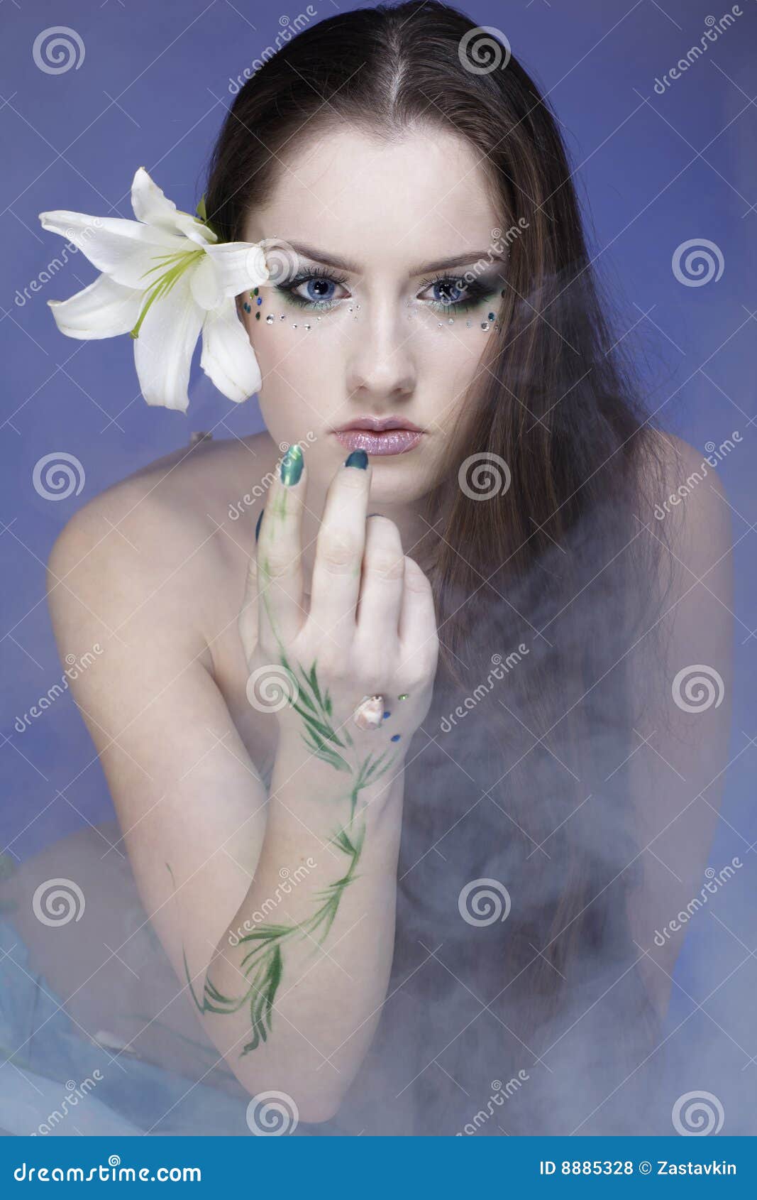 Beautiful mermaid girl stock photo. Image of green, alga - 8885328