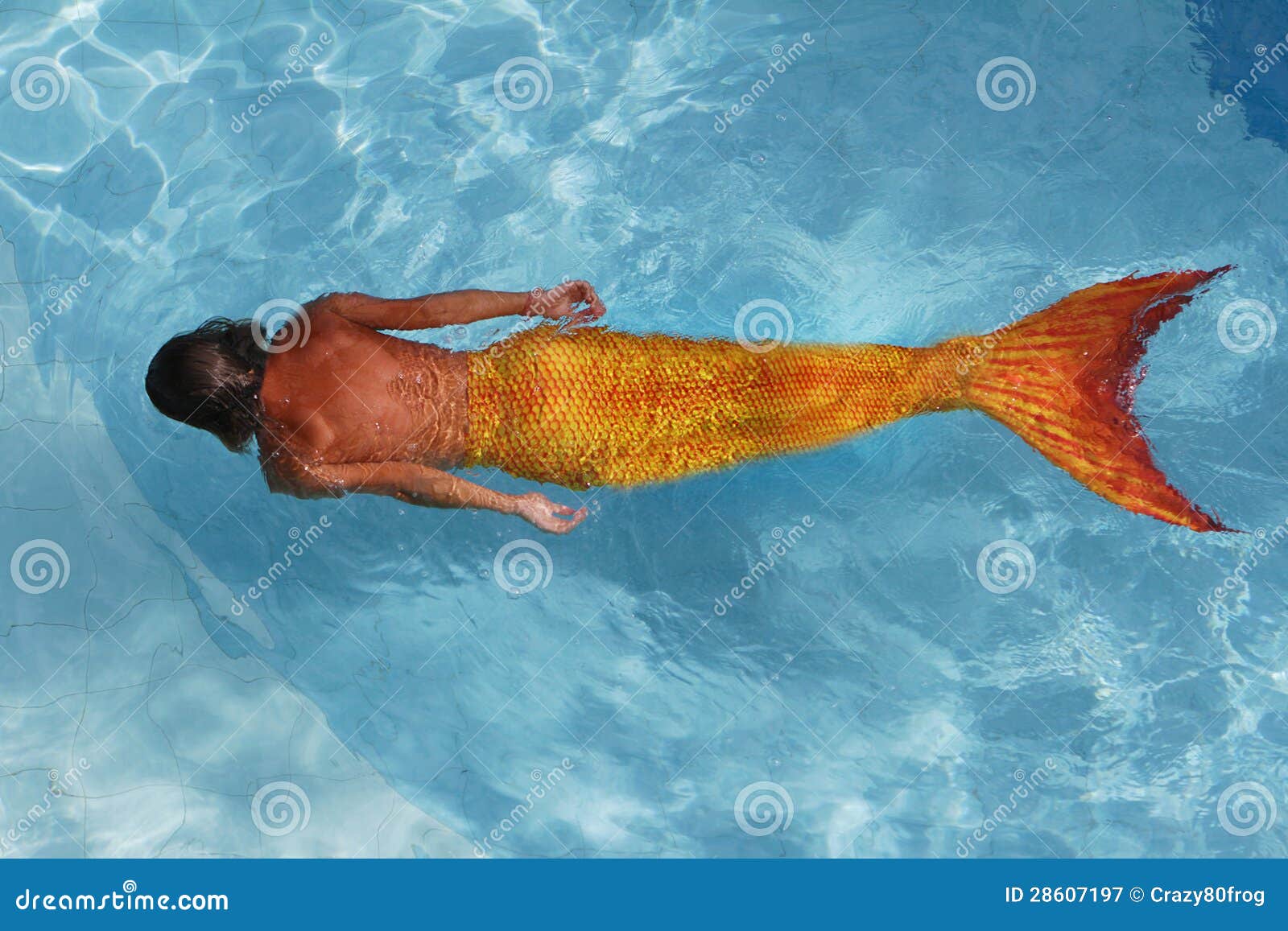 Beautiful mermaid in water stock image. Image of creature - 28607197