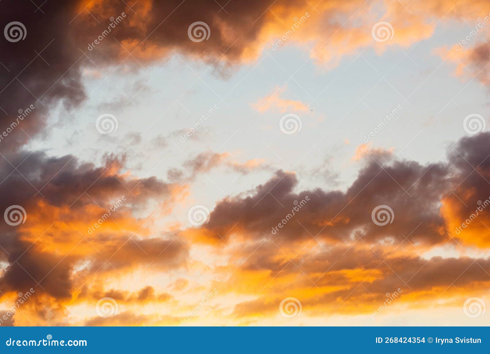 Beautiful Mesmerizing Stormy Sky in the Rays of the Setting Sun. a ...
