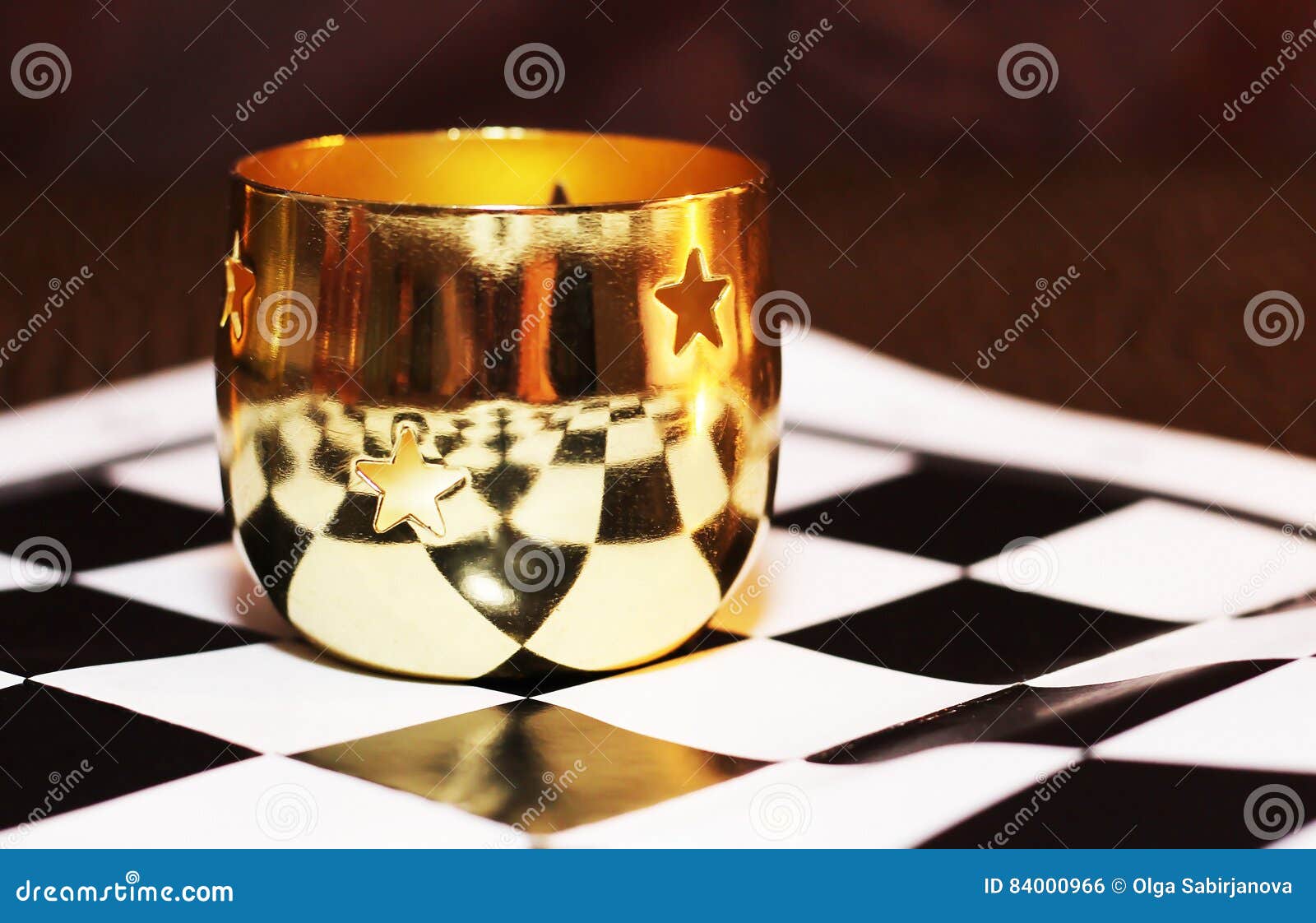 Beautiful Metal Cup on the Chessboard Stock Photo - Image of challenge ...