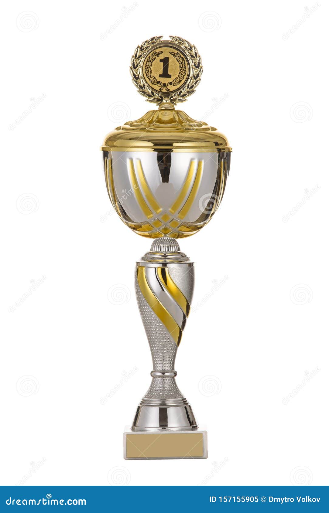 Beautiful Metal , Gold, Silver Cup for the First, Place Stock Image ...