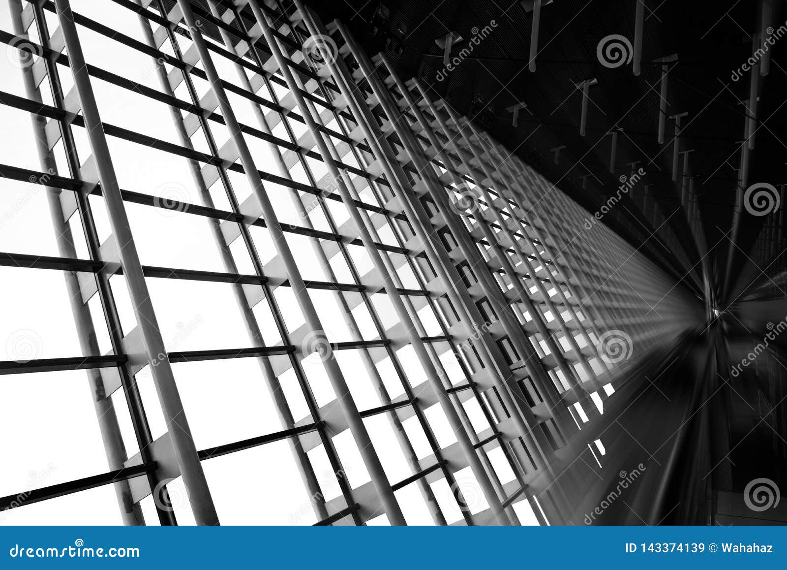 Beautiful Metal Structure of Interior in the Large Building Stock Image ...