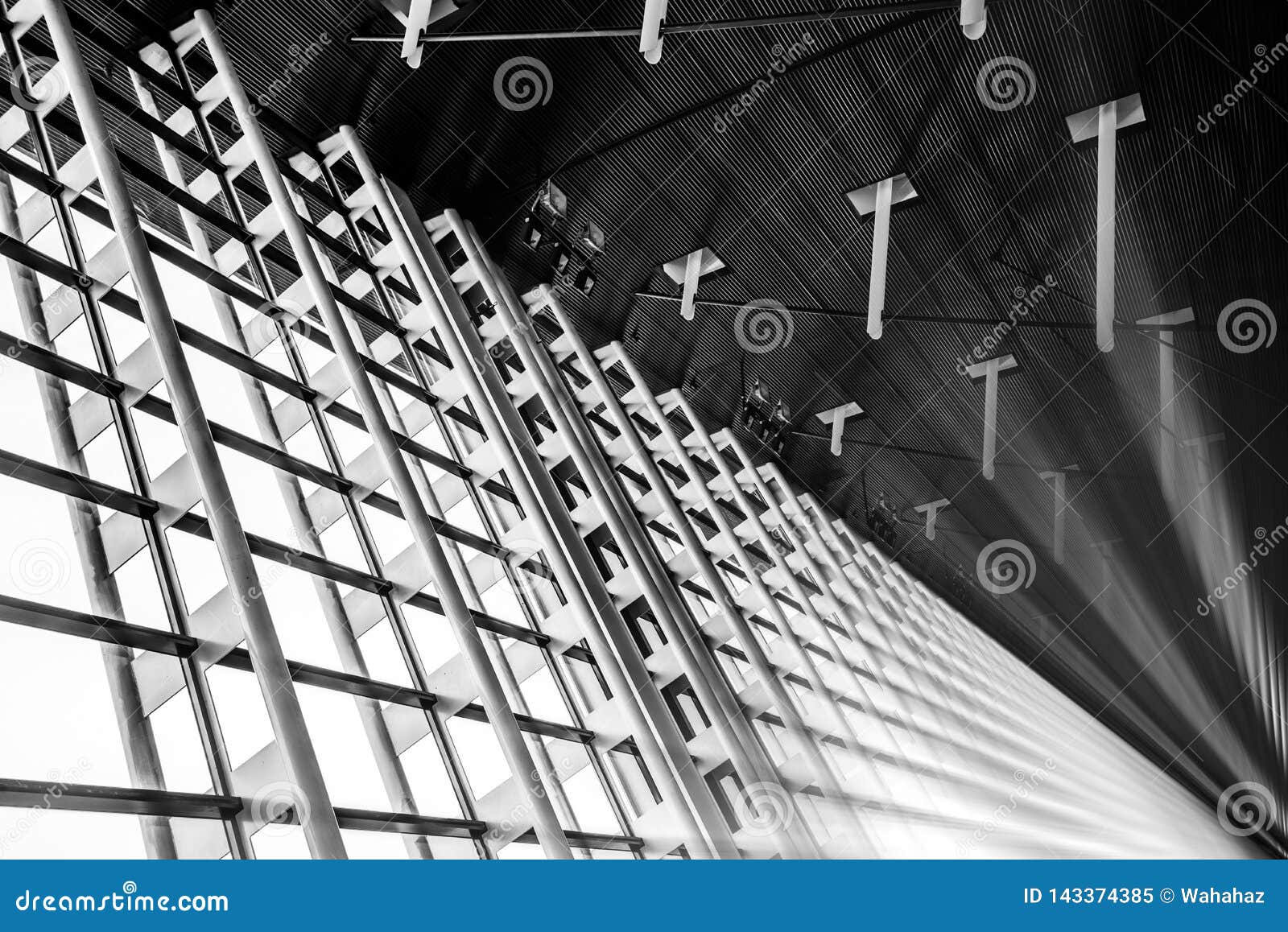 Beautiful Metal Structure of Interior in the Large Building Stock Image ...