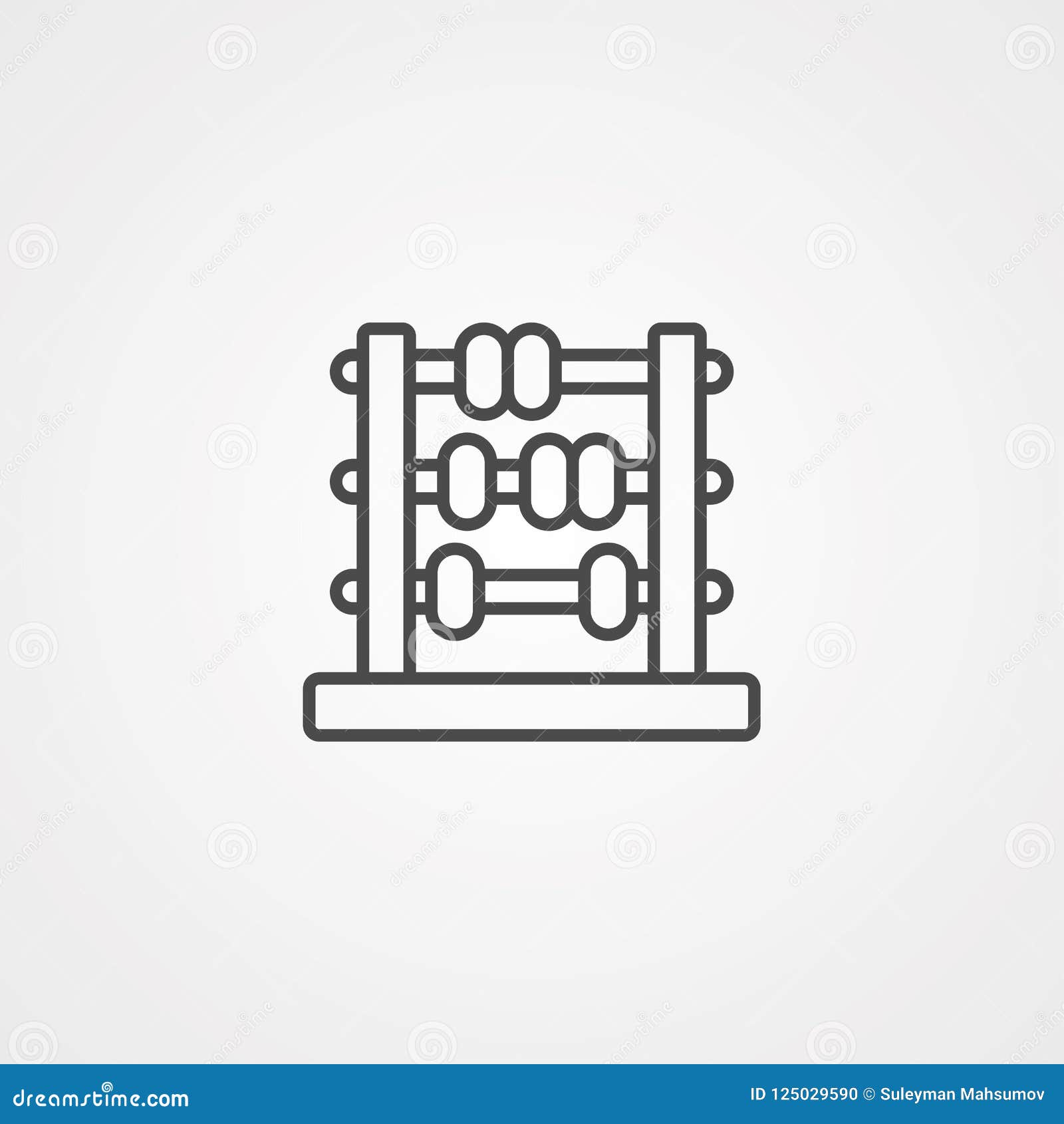 Abacus Vector Icon Sign Symbol Stock Vector - Illustration of ...