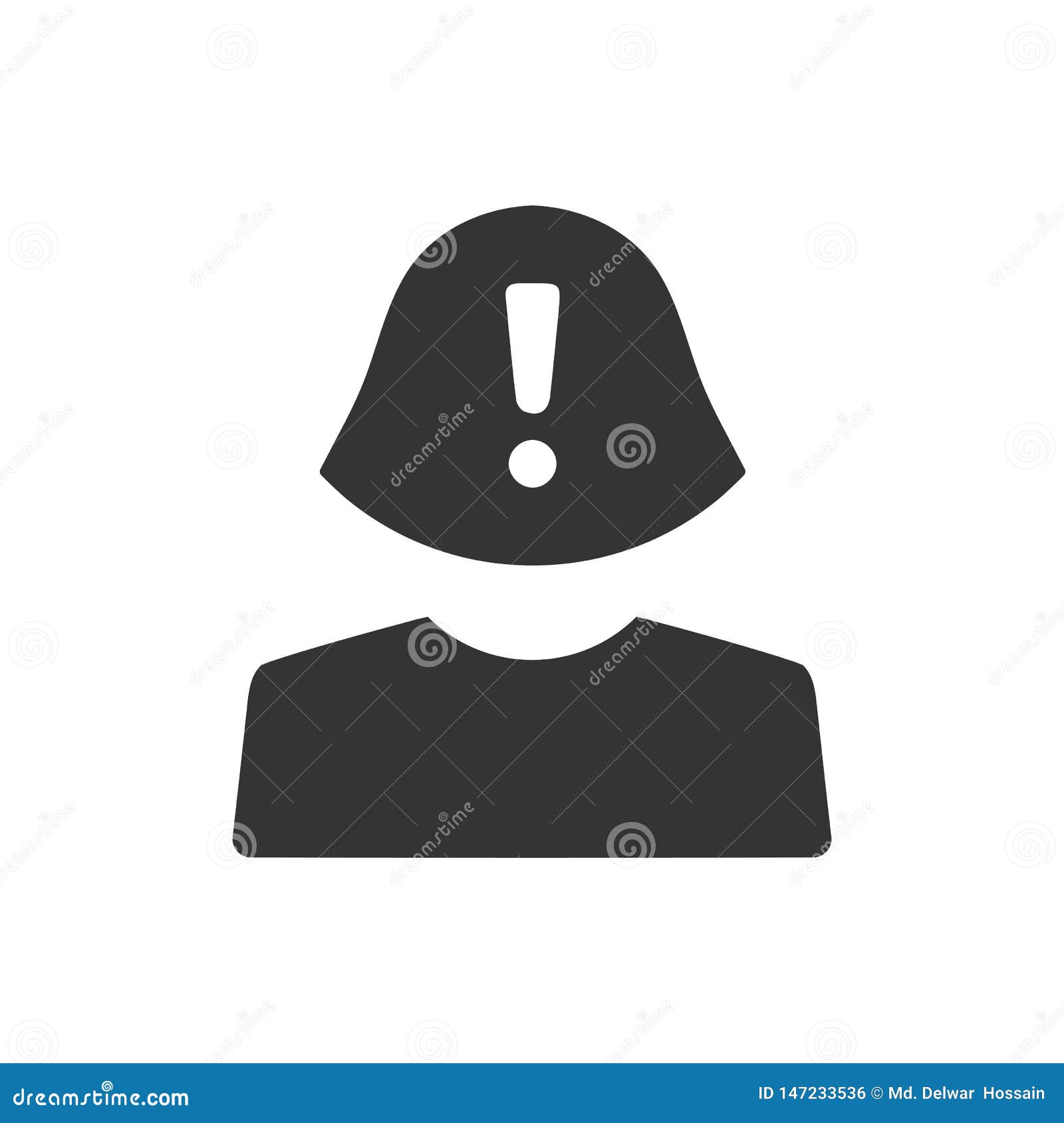 Account warning icon stock vector. Illustration of caution - 147233536
