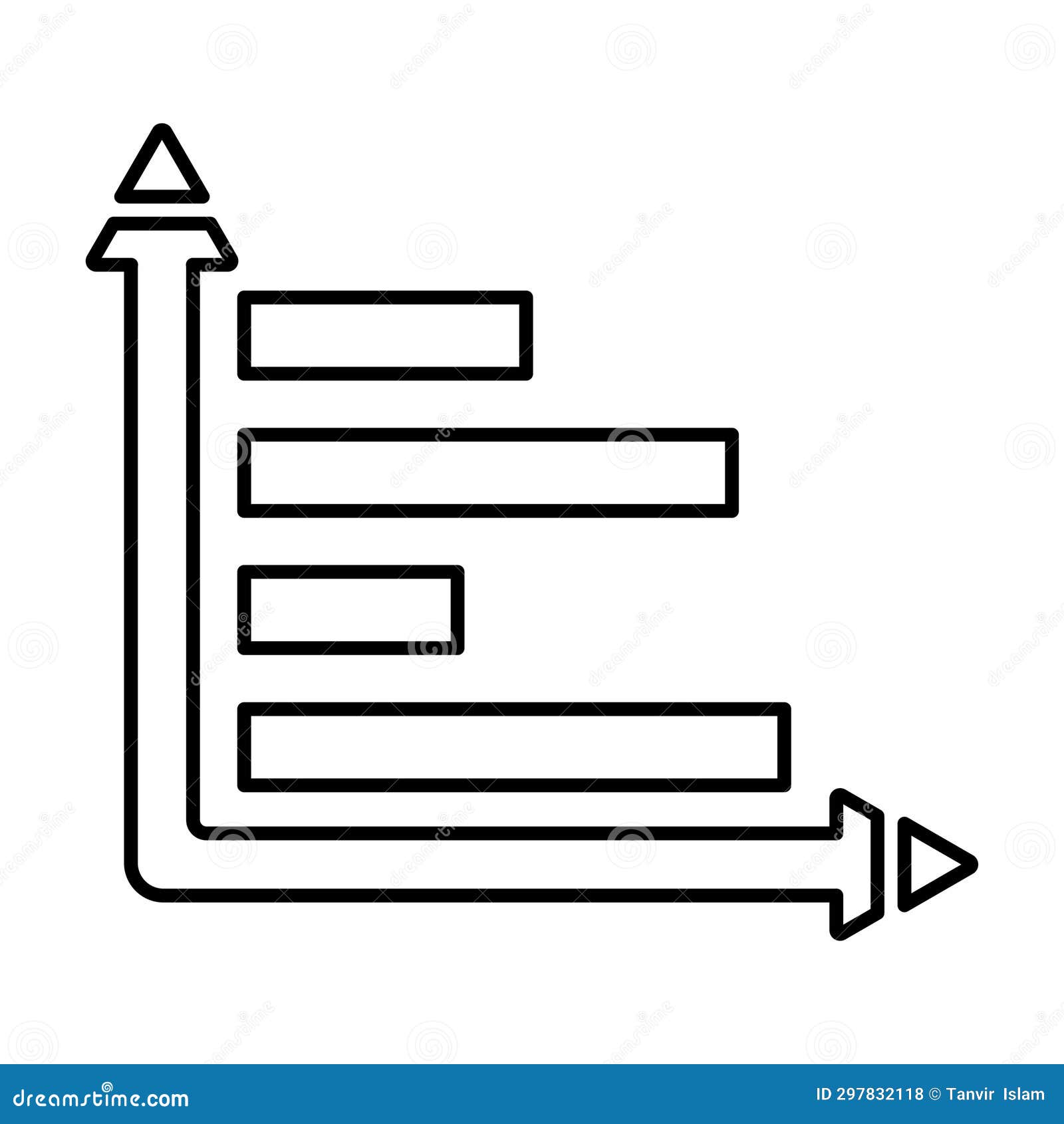Analysis Graph Icon in Outline Style Stock Vector - Illustration of ...