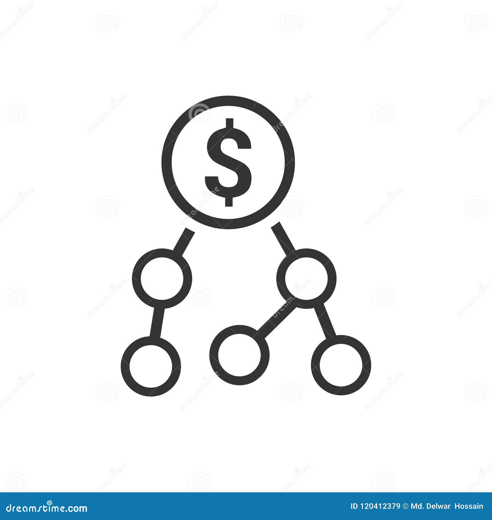 Banking Network Icon stock vector. Illustration of dollar - 120412379