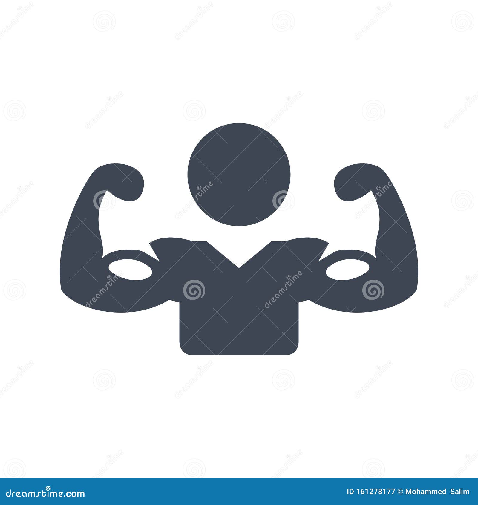 Body Builder Man Icon. Vector Graphics Stock Vector - Illustration of ...