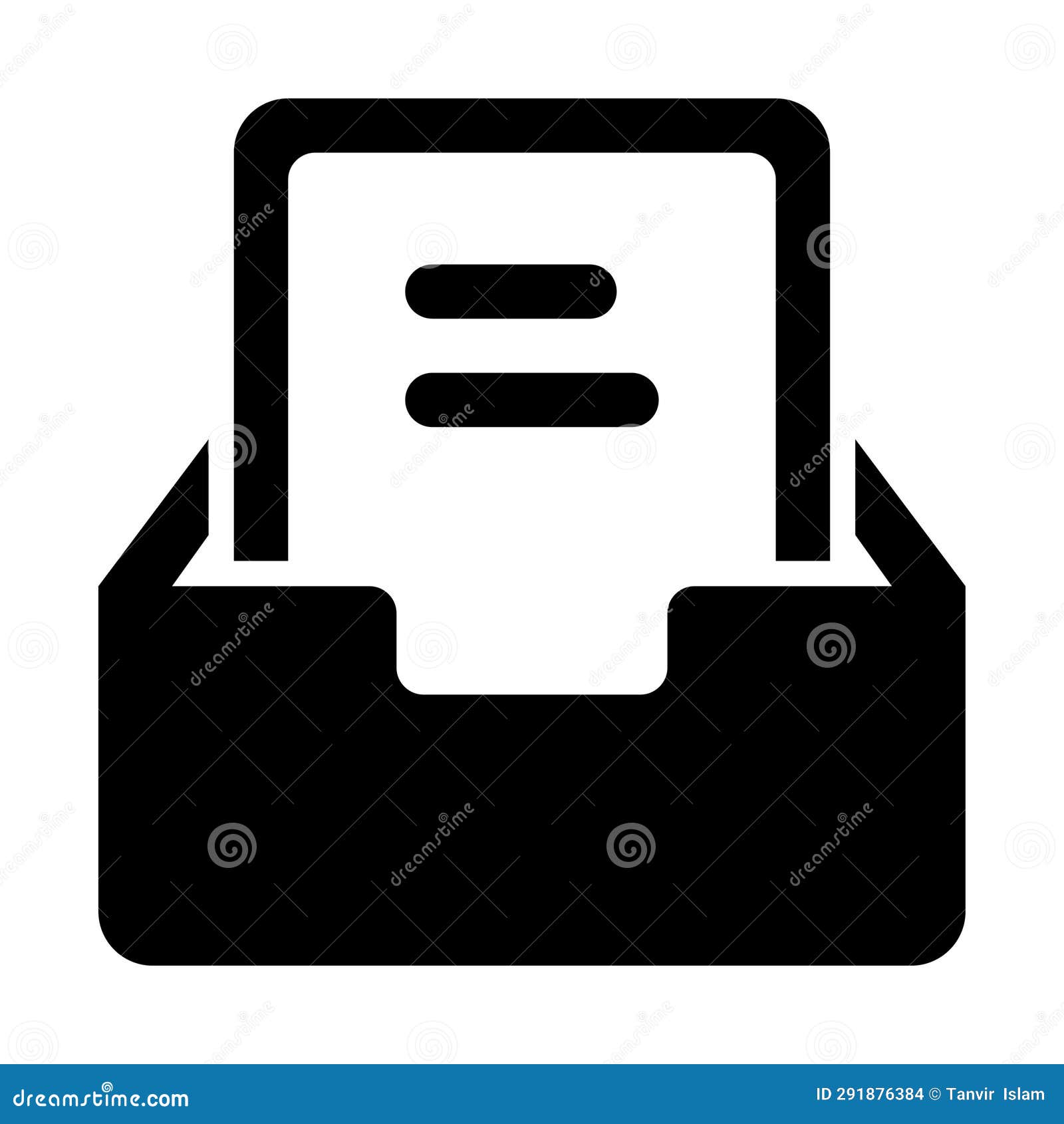 Box File Icon stock vector. Illustration of material - 291876384