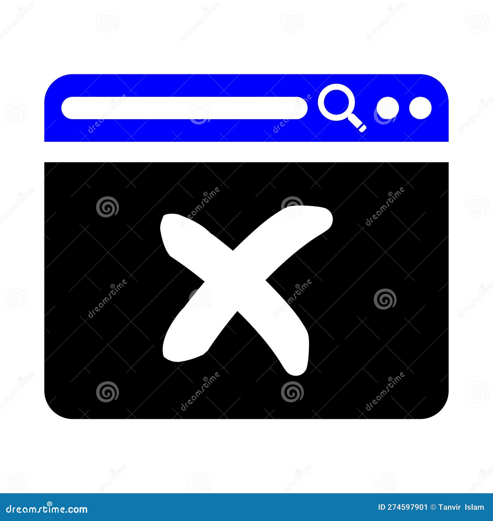 Browser Error Icon stock illustration. Illustration of website - 274597901