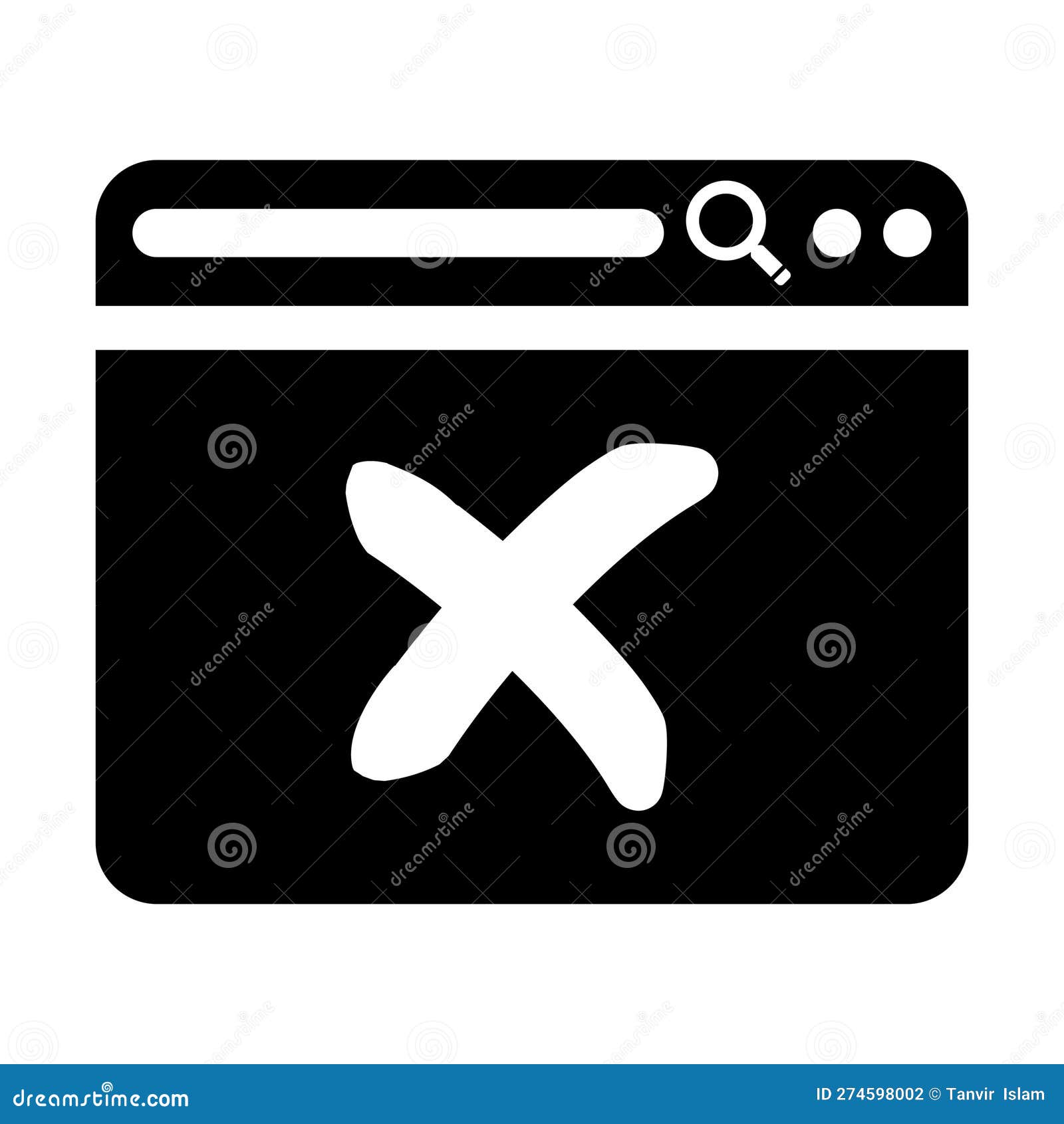 Browser Error Icon stock vector. Illustration of designed - 274598002