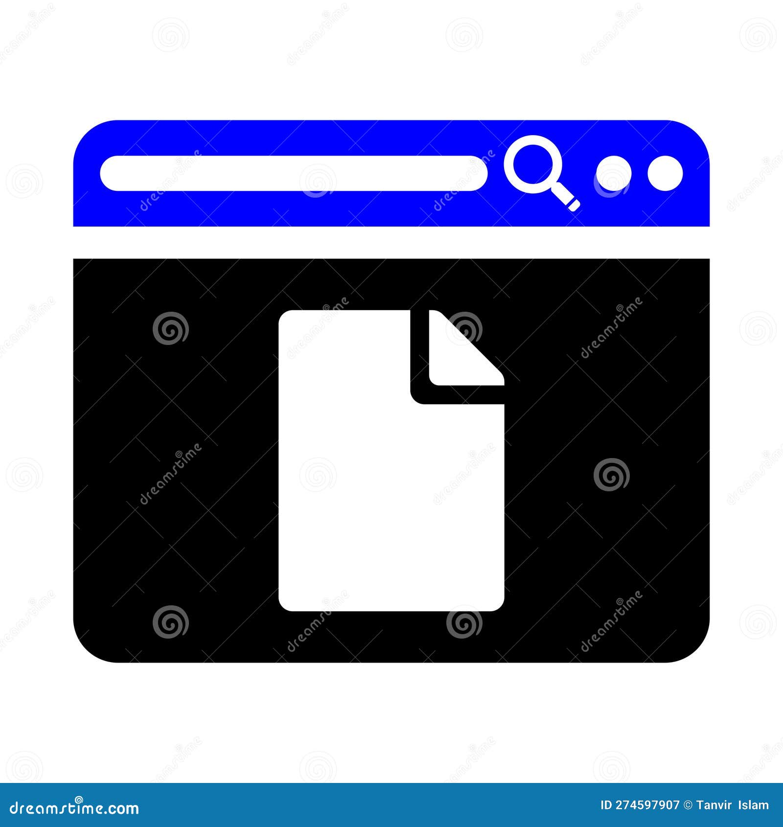 Browser File Icon stock vector. Illustration of bangladesh - 274597907
