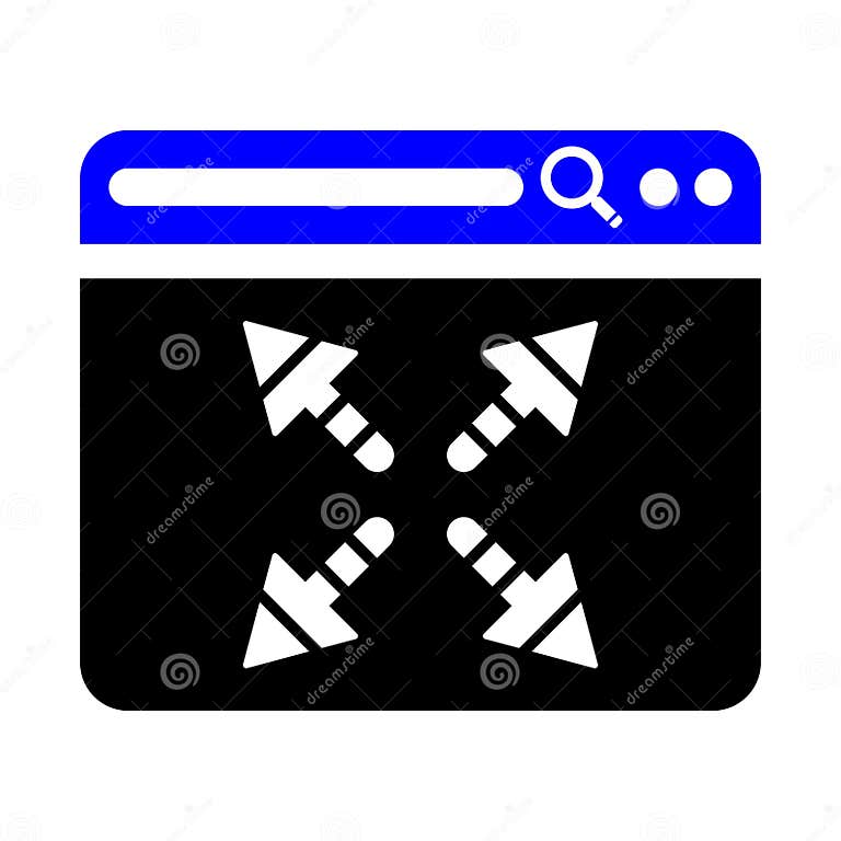 Browser Maximize Window Icon Stock Vector - Illustration of screen ...