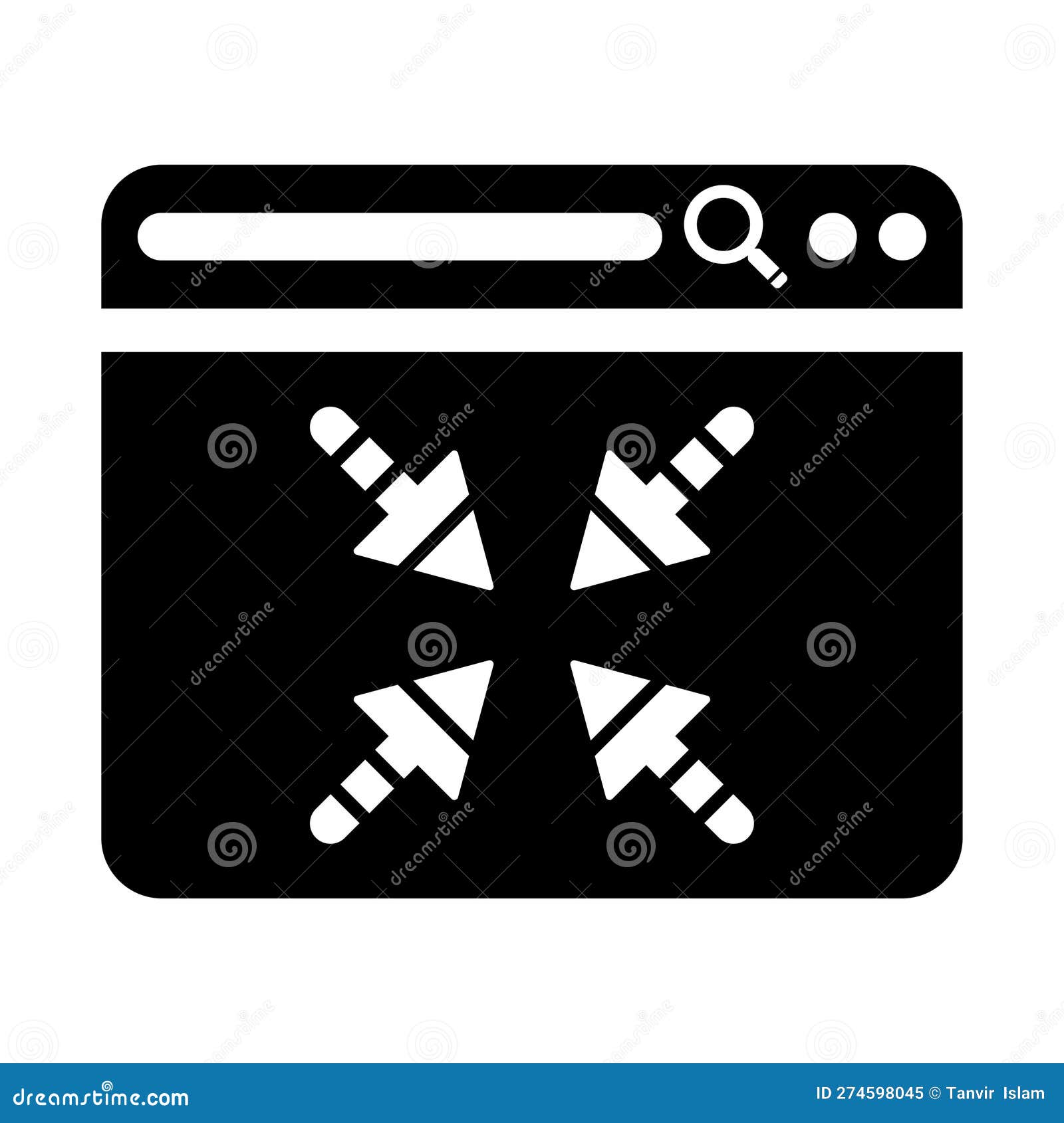 Browser Minimize Icon stock vector. Illustration of website - 274598045