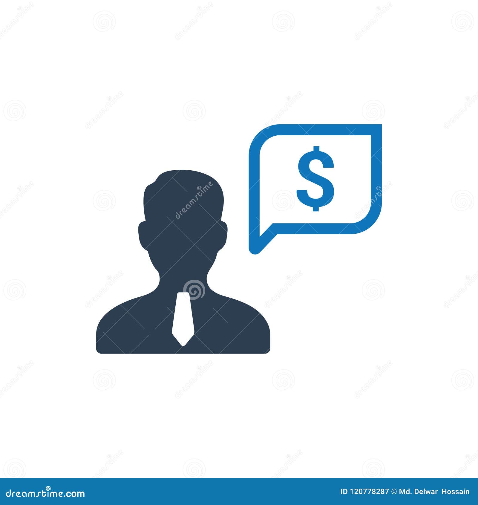 Business Support Icon stock vector. Illustration of investor - 120778287